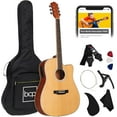 QRKD Beginner Acoustic Electric Guitar Starter Set 41in w/All Wood ...