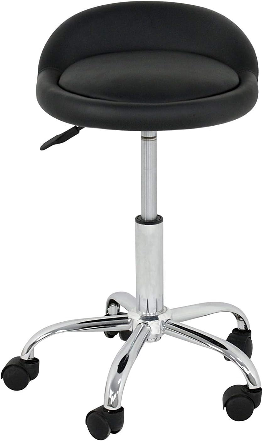 QRKD Black Hydraulic Massage and Salon Stool Office Swivel Chair Stool ...