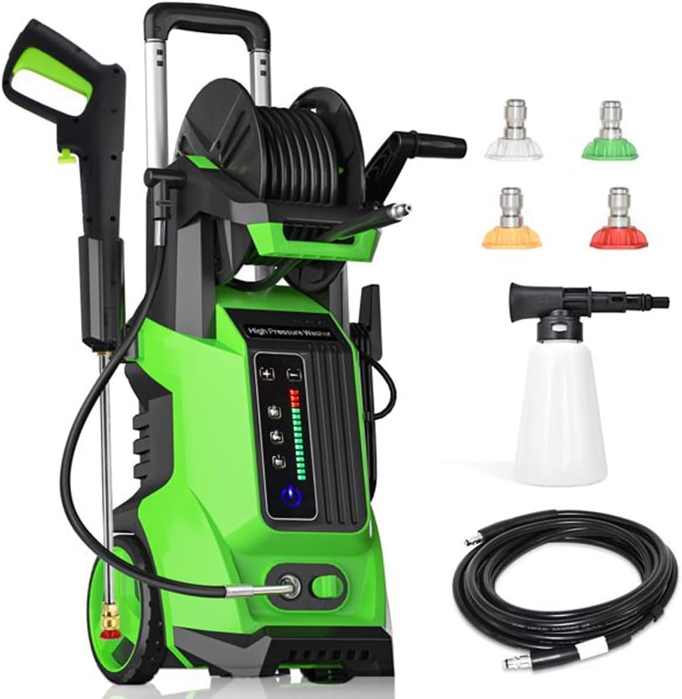 QRKD Electric Pressure Washer 3800PSI, Max 2.8 GPM Power Washer Machine ...