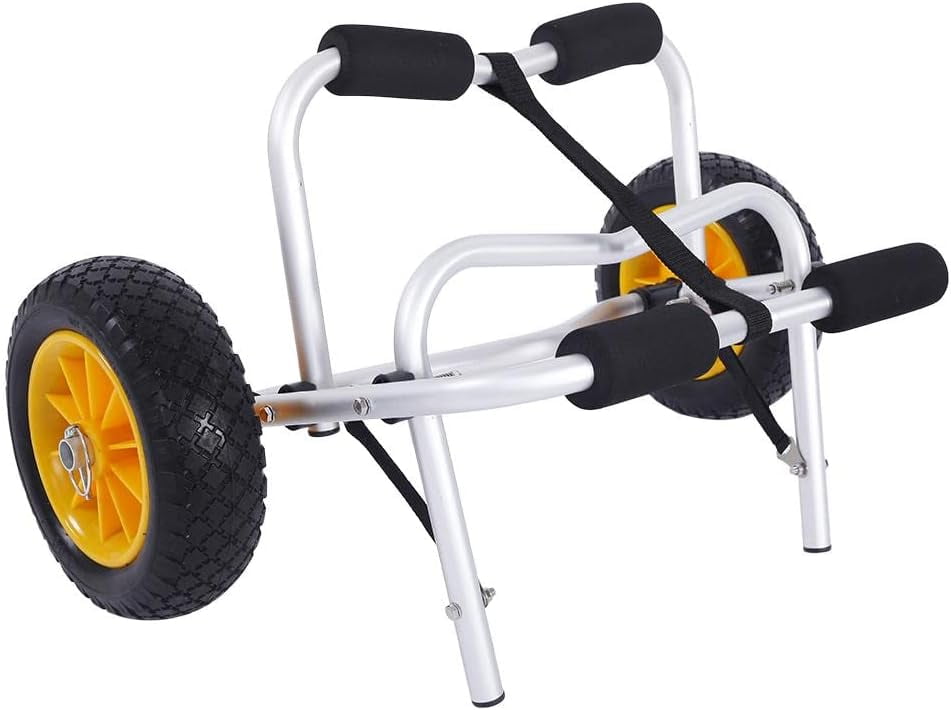 QRKD Kayak Cart, Boat Canoe Carrier Dolly Trailer Tote, Foldable Paddle ...