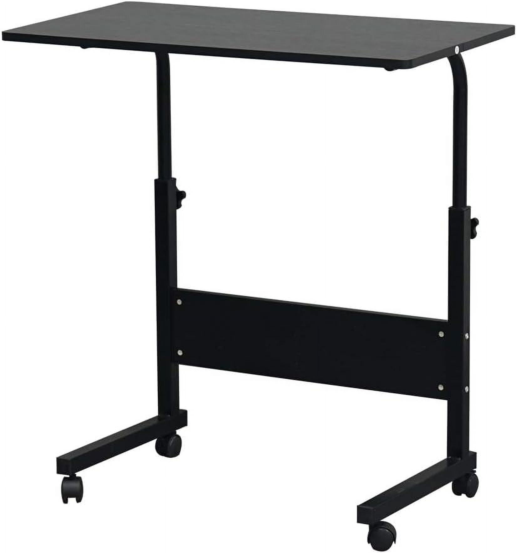 QRKD Rolling Sofa Side Table Mobile Snack Table, Height Adjustable ...