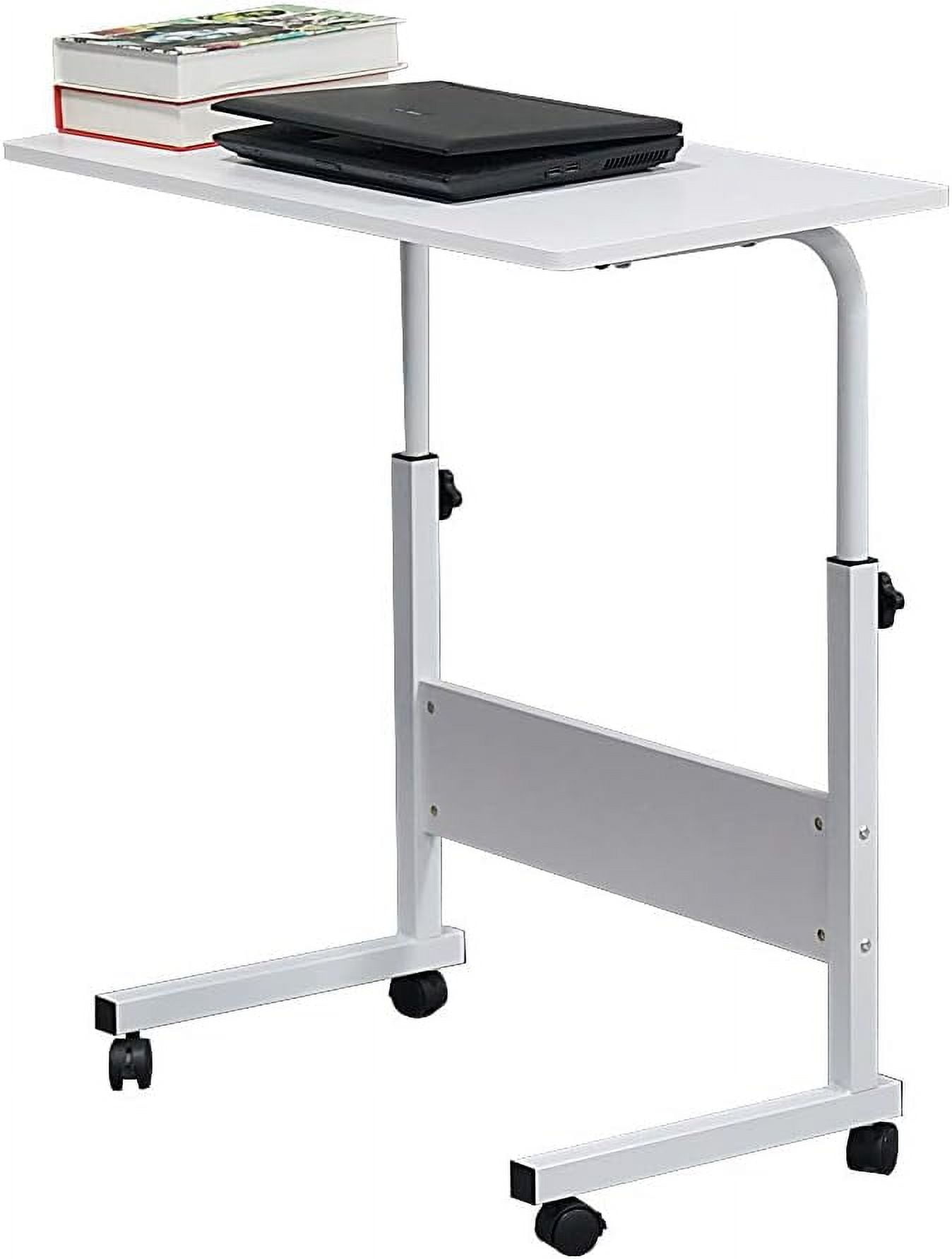 QRKD Rolling Sofa Side Table Mobile Snack Table, Height Adjustable ...