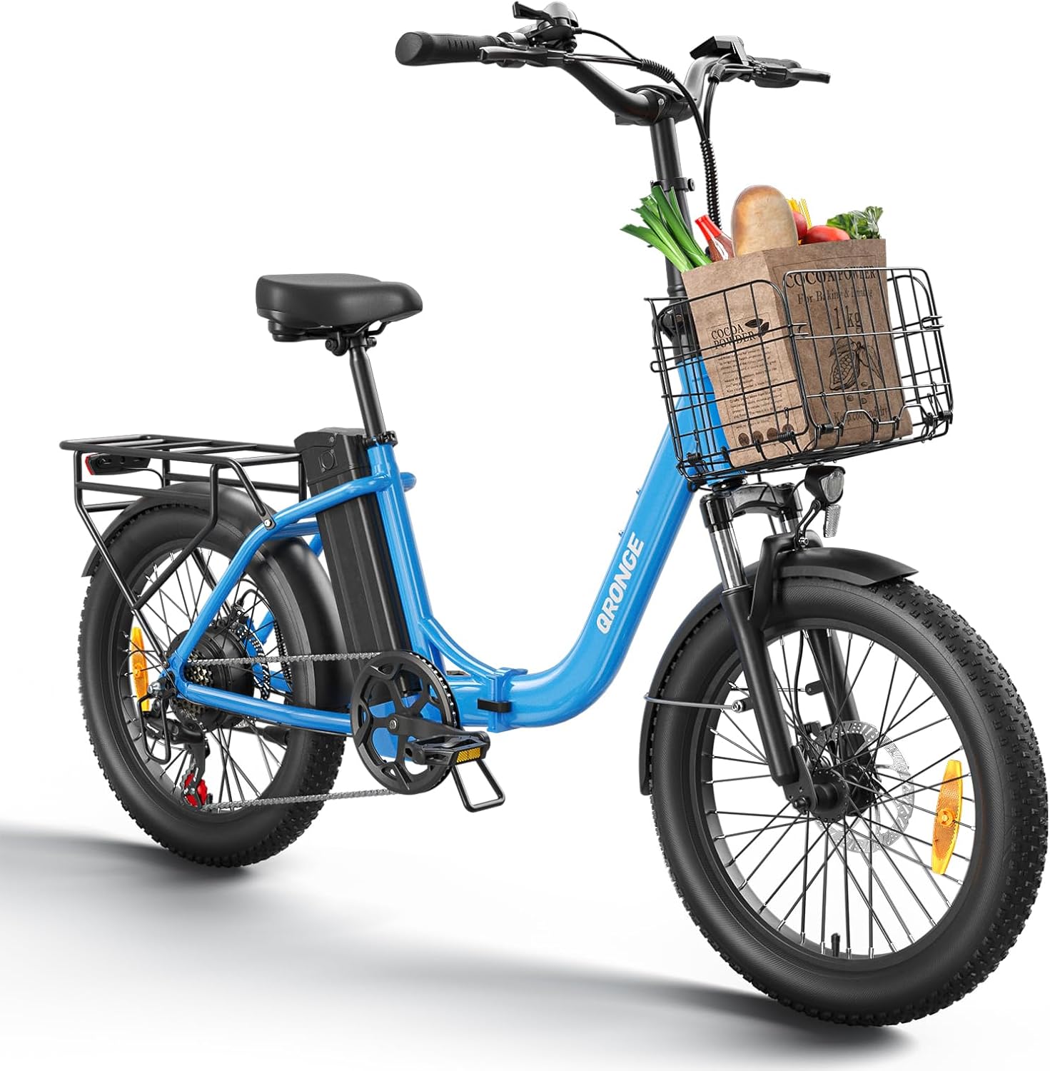 QRONGE Electric Bicyles,720W Peak 36V Folding Electric Bike,486Wh 18MPH ...