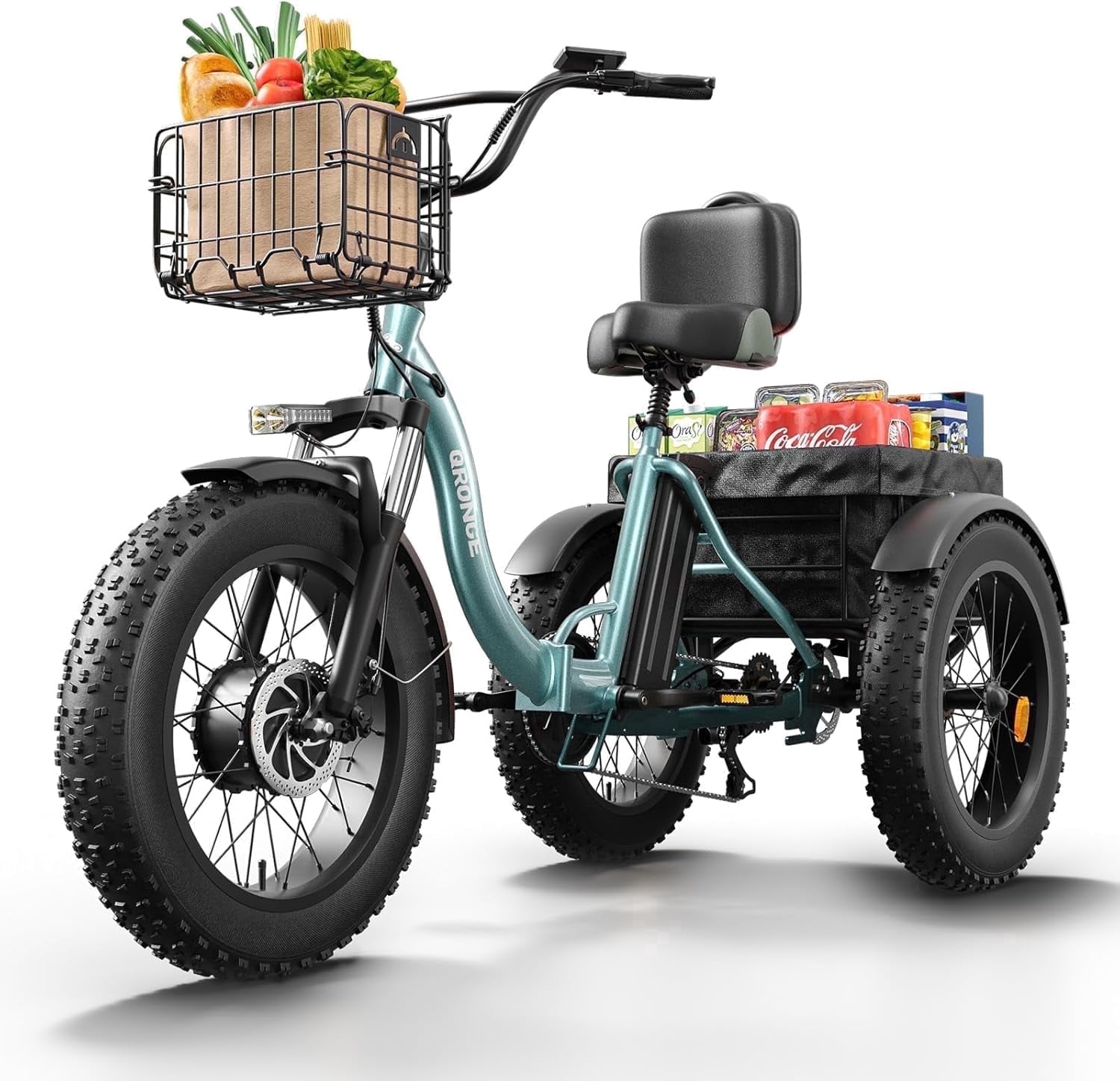 QRONGE Electric Tricycle for Adults 960W, 25MPH, 36V 15AH Battery ...