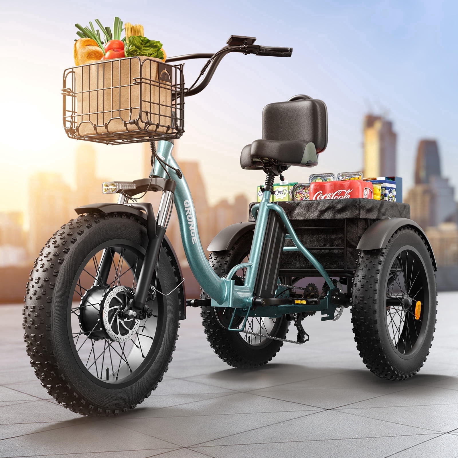 20" Electric Tricycle for Adults 960W Peak 50Miles Range 20mph Electric ...