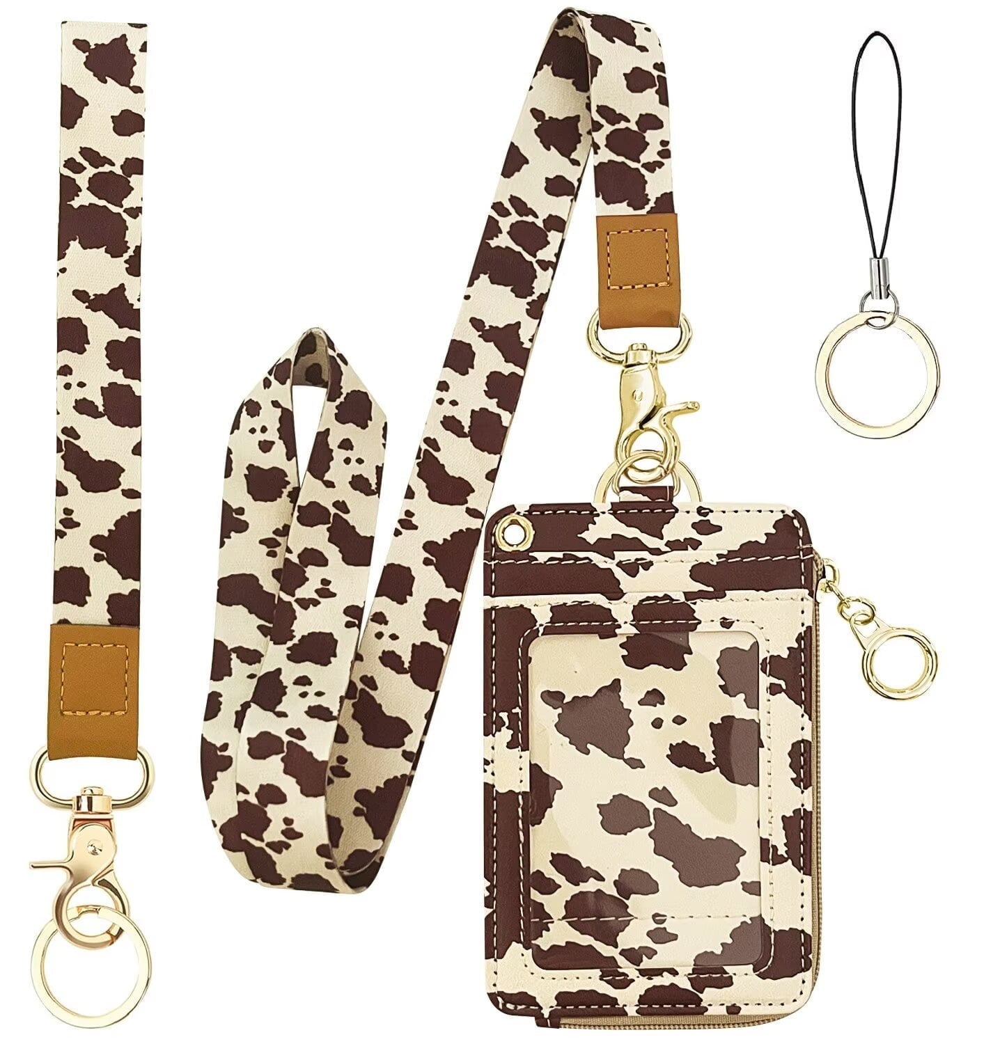 QRZIQRZ 2in1 ID Card Holder Wallet Badge Holder With Long Lanyard ...