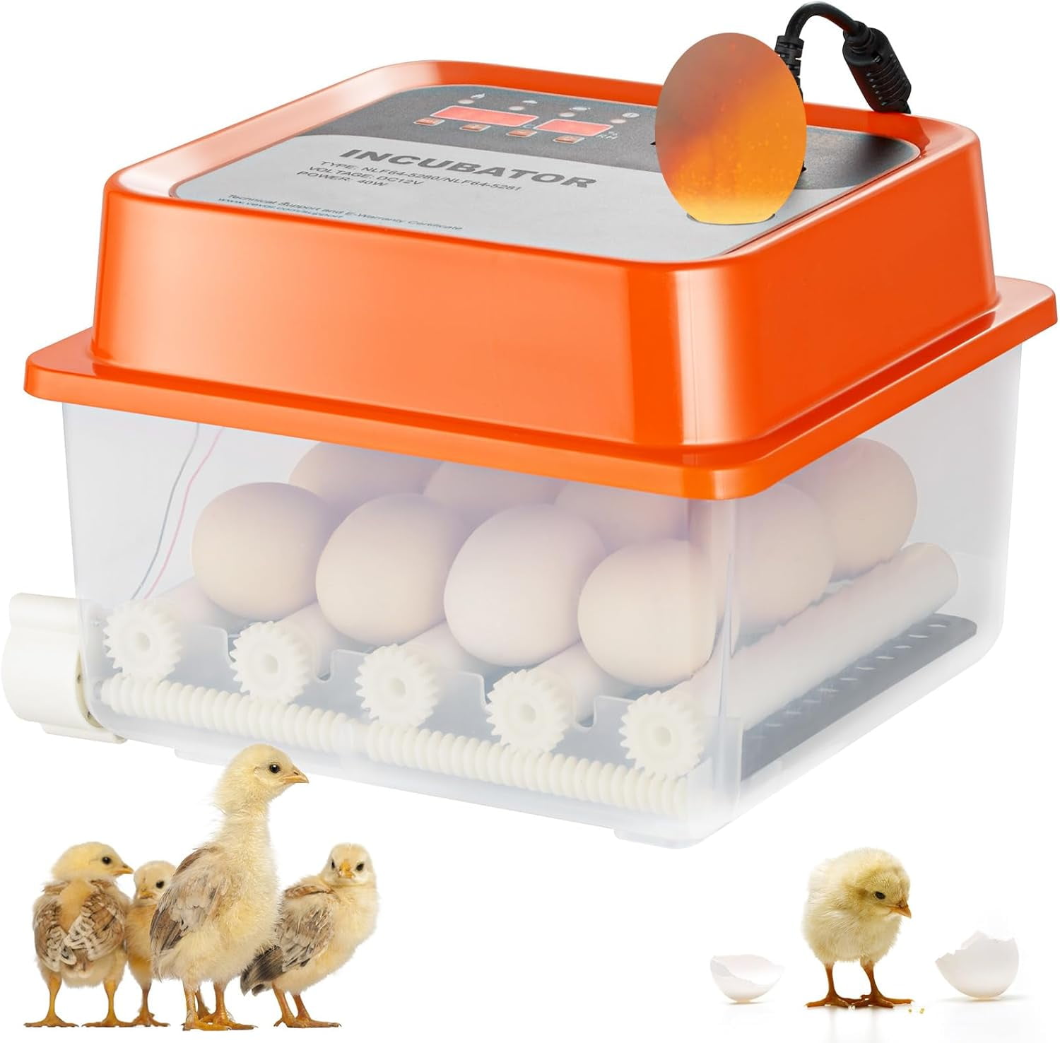 QRZJ 12 Egg Incubator, Incubators for Hatching Eggs, 360° Automatic Egg ...