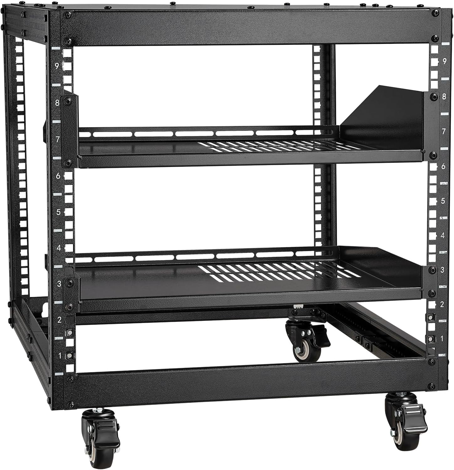 QRZJ 9U Open Frame Server Rack, 23''-40'' Adjustable Depth, Free ...
