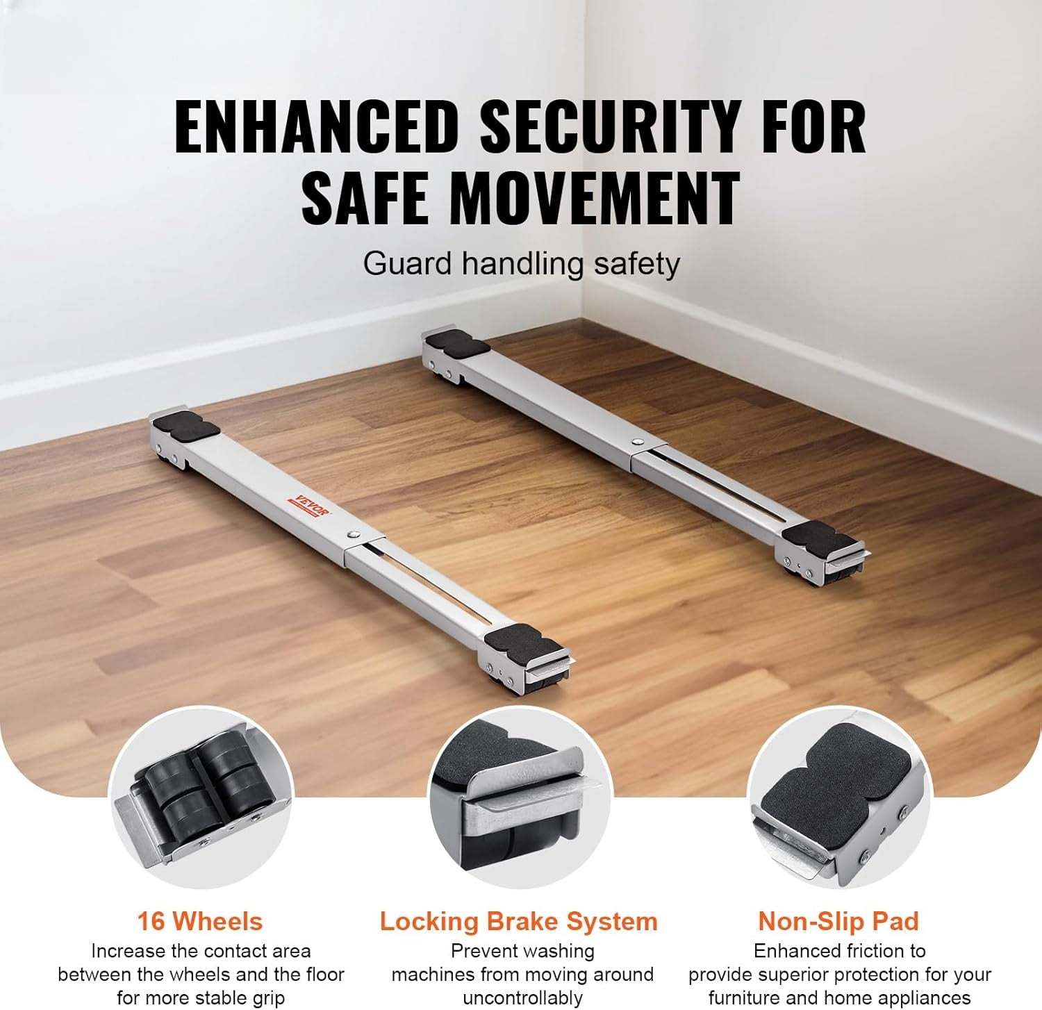 QRZJ Appliance Rollers Heavy Duty, Extendable Appliance Rollers Mobile ...