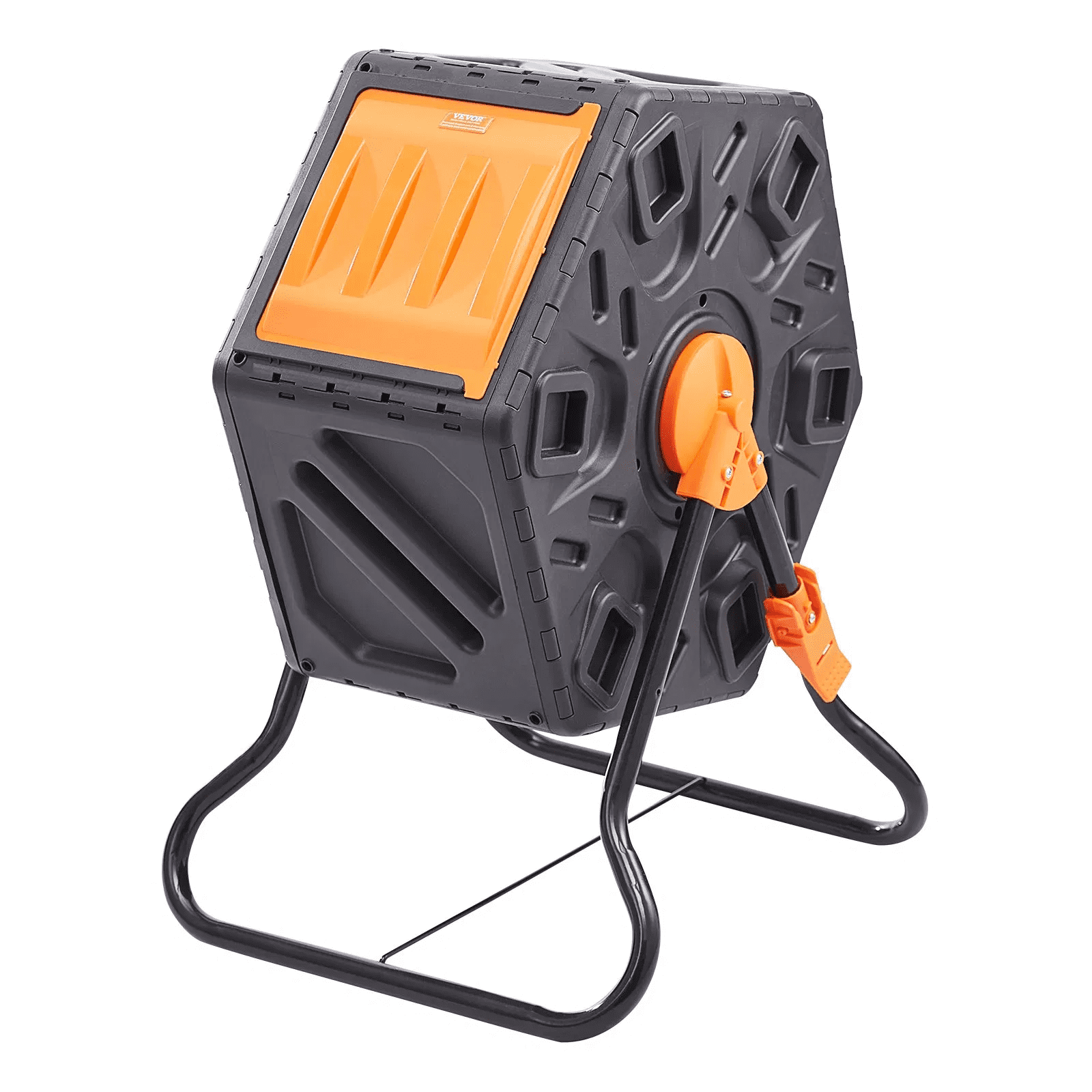 QRZJ Compost Bin, 18.5-Gal Composting Tumbler, Compact Single Rotating ...