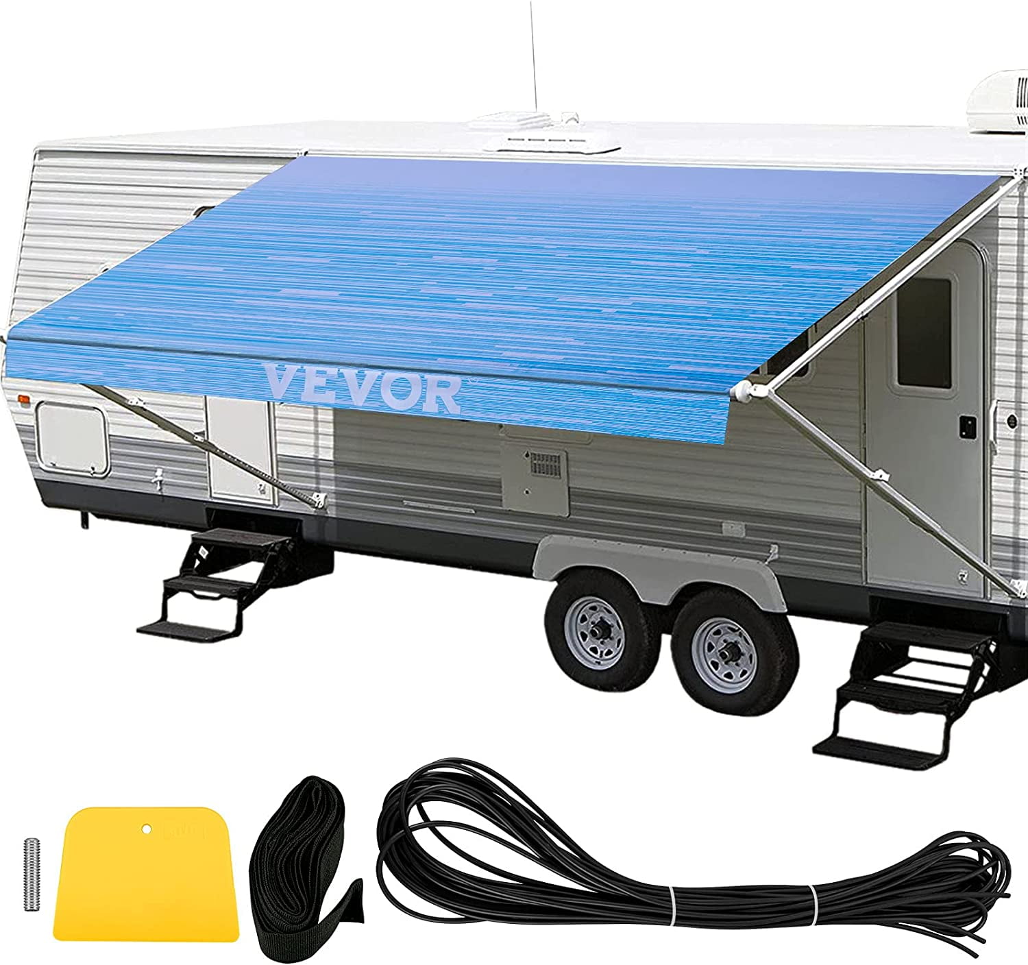 QRZJ RV Awning 18' Camper Awning Fabric, Trailer Awning Canopy Patio ...