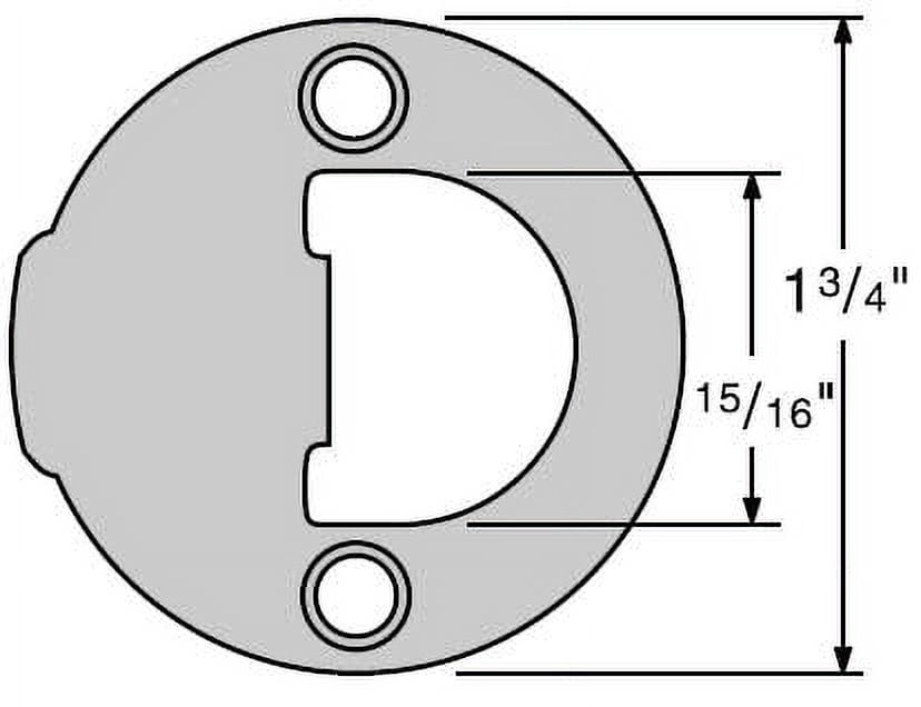 Kwikset 83929 1-3/4"H 2-1/2" Dark Bronze Door Strike Plate with Screws ...