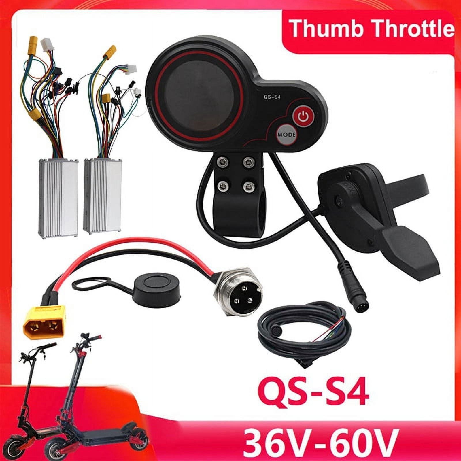 QS-S4 Thumb Throttle LCD Display Kit 36V-60V+48V 800W Dual Drive ...