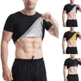 QSAWXQZ Men's Compression Shirt Short Sleeve Crew Neck Sweat Waist ...