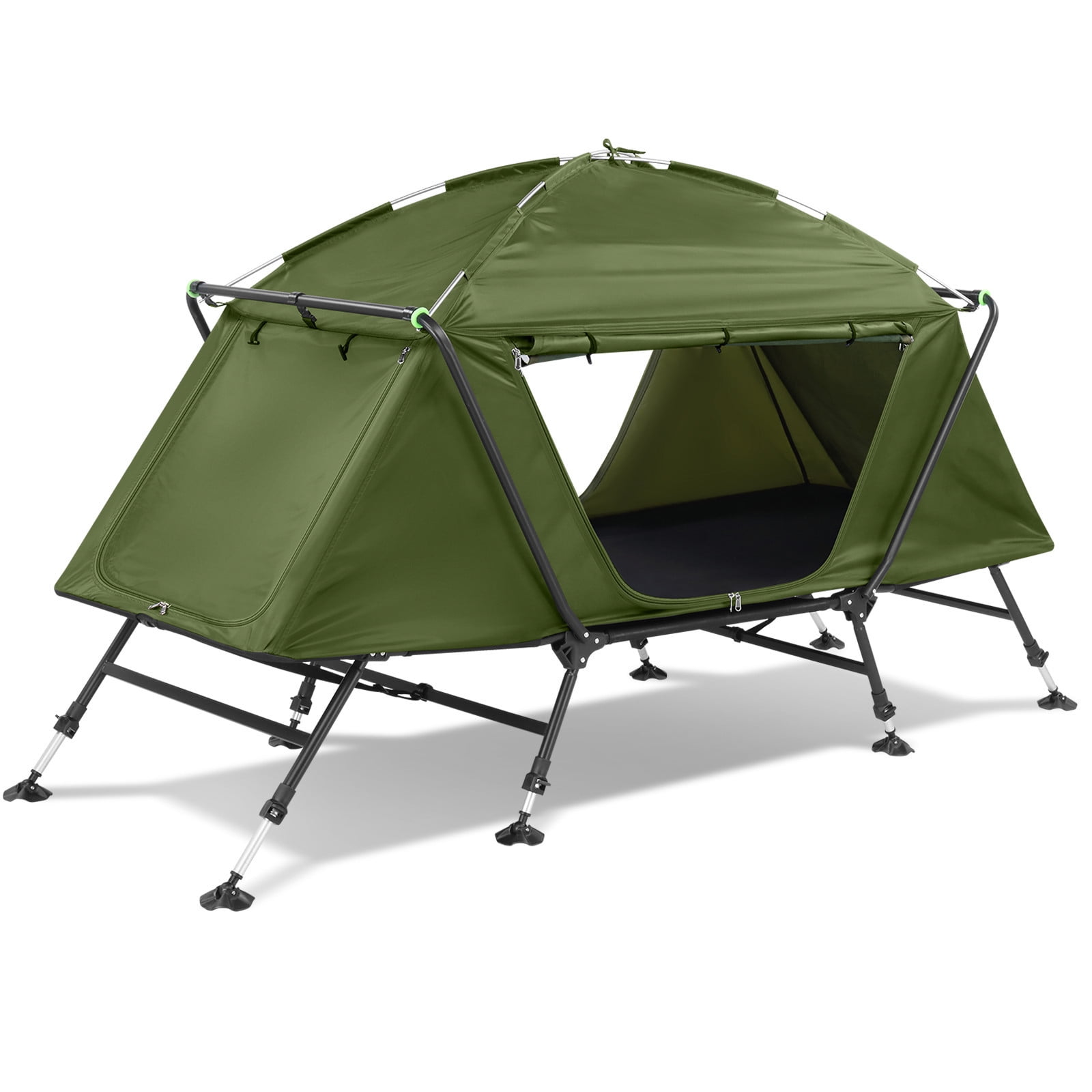 QSHIMY Extra Large Portable Folding Outdoor Elevated Camp Cot Tent ...