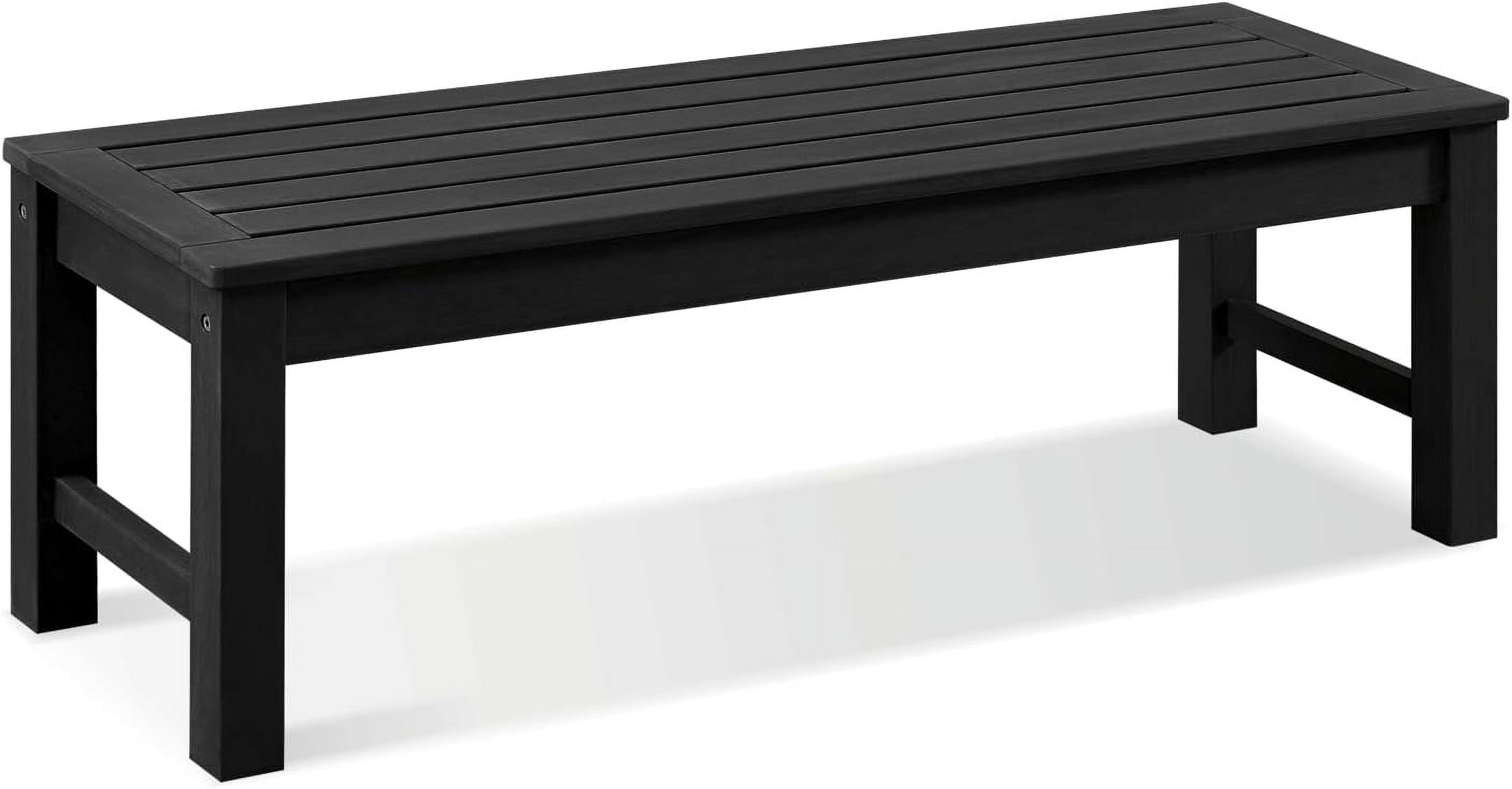 QSHIMY Knight Bench, Two Person Outdoor Poly Lumber Patio Backless ...