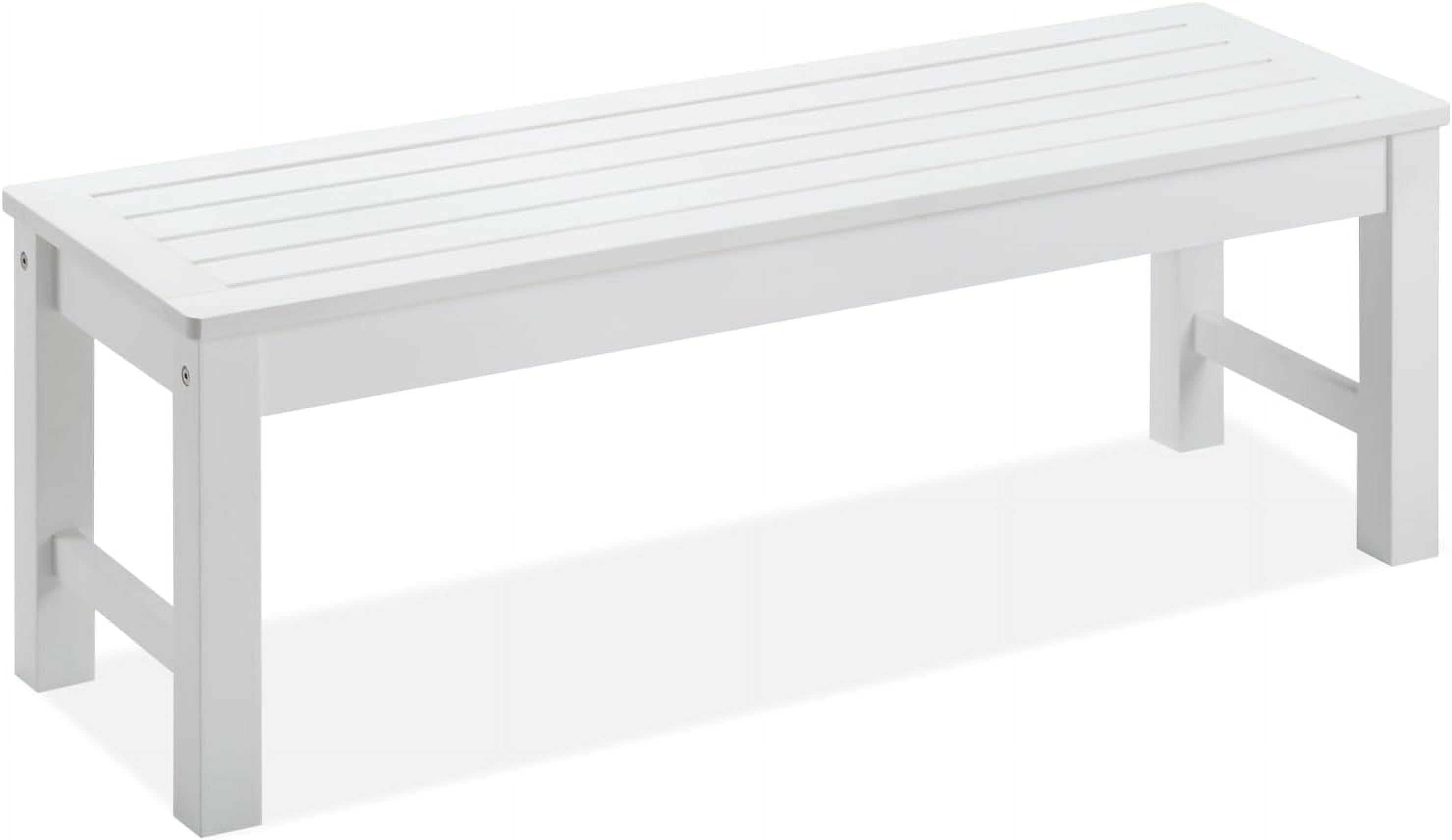 QSHIMY Outdoor Bench, Two Person Poly Lumber Porch Bench, Weatherproof ...