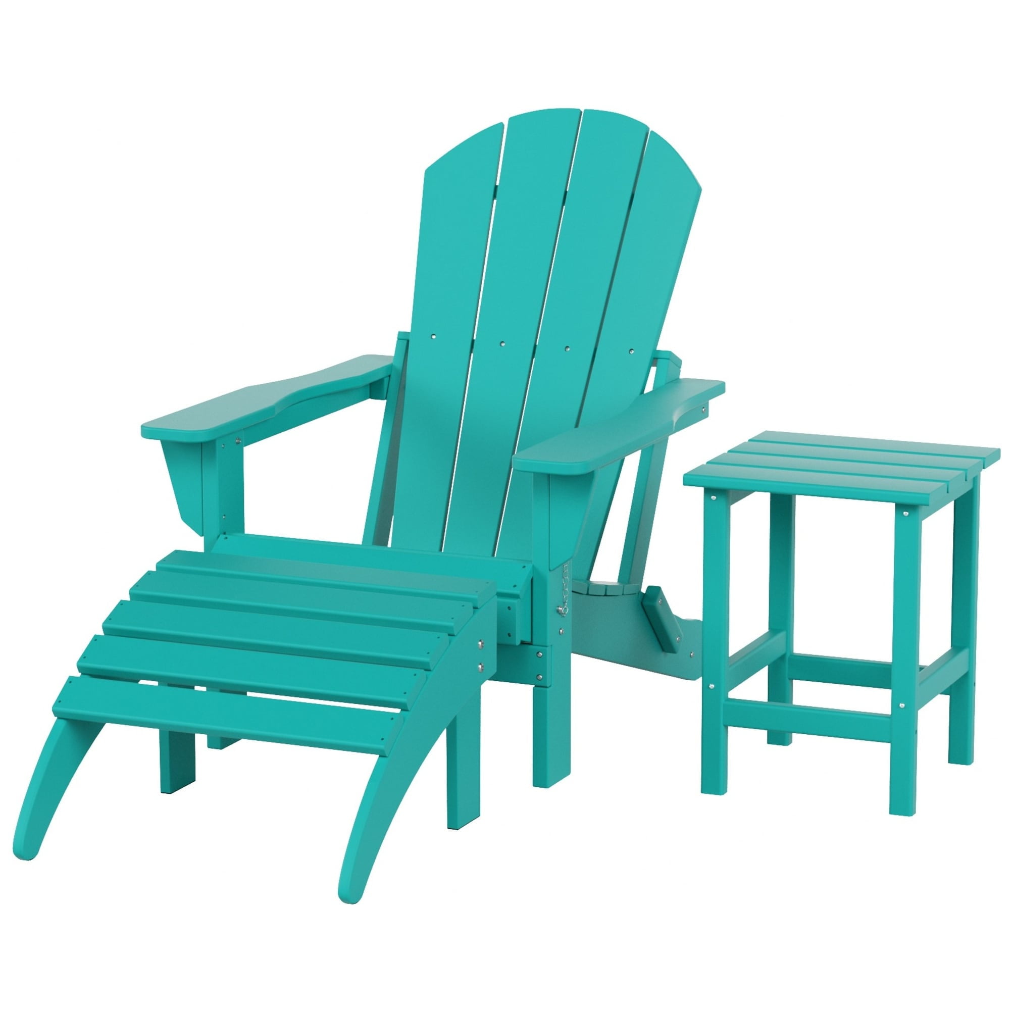 QSHIMY All Weather Outdoor Patio Foldable Chair And Side Tables,UV and ...