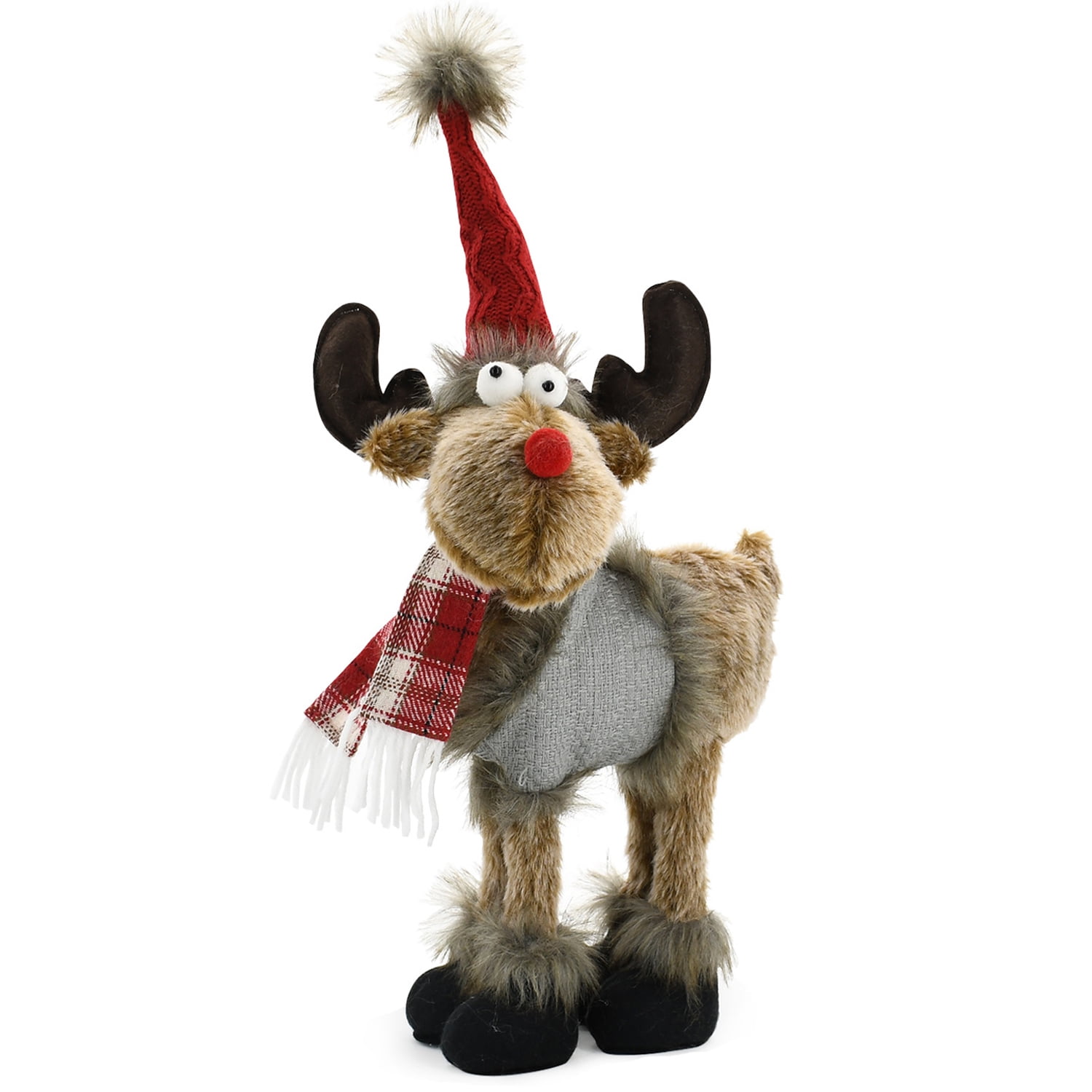 QSHQ Large Indoor Christmas Decorations, Reindeer Plush Toy, Stuffed ...