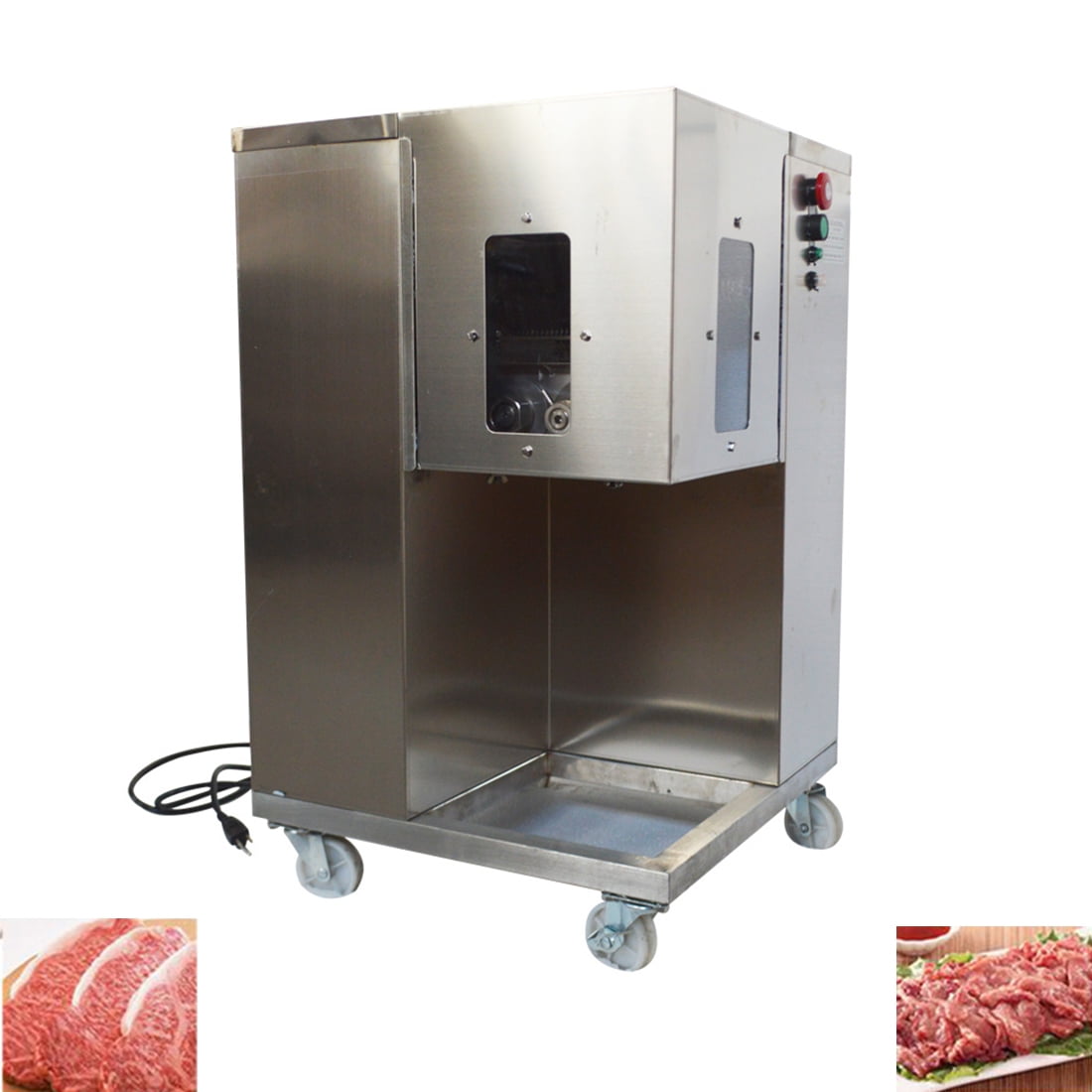 QSJ-A Commercial Meat Slicer Cutter Grinder with 5MM Blade & Double ...