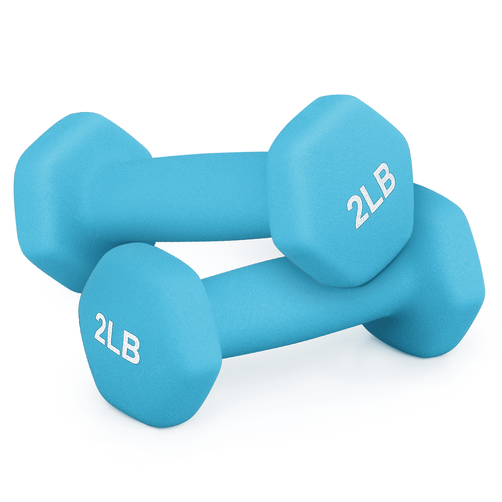 QSJIAYI 2PCS Dumbbell Set, Anti-Slip Neoprene Coated Hexagon Hand ...