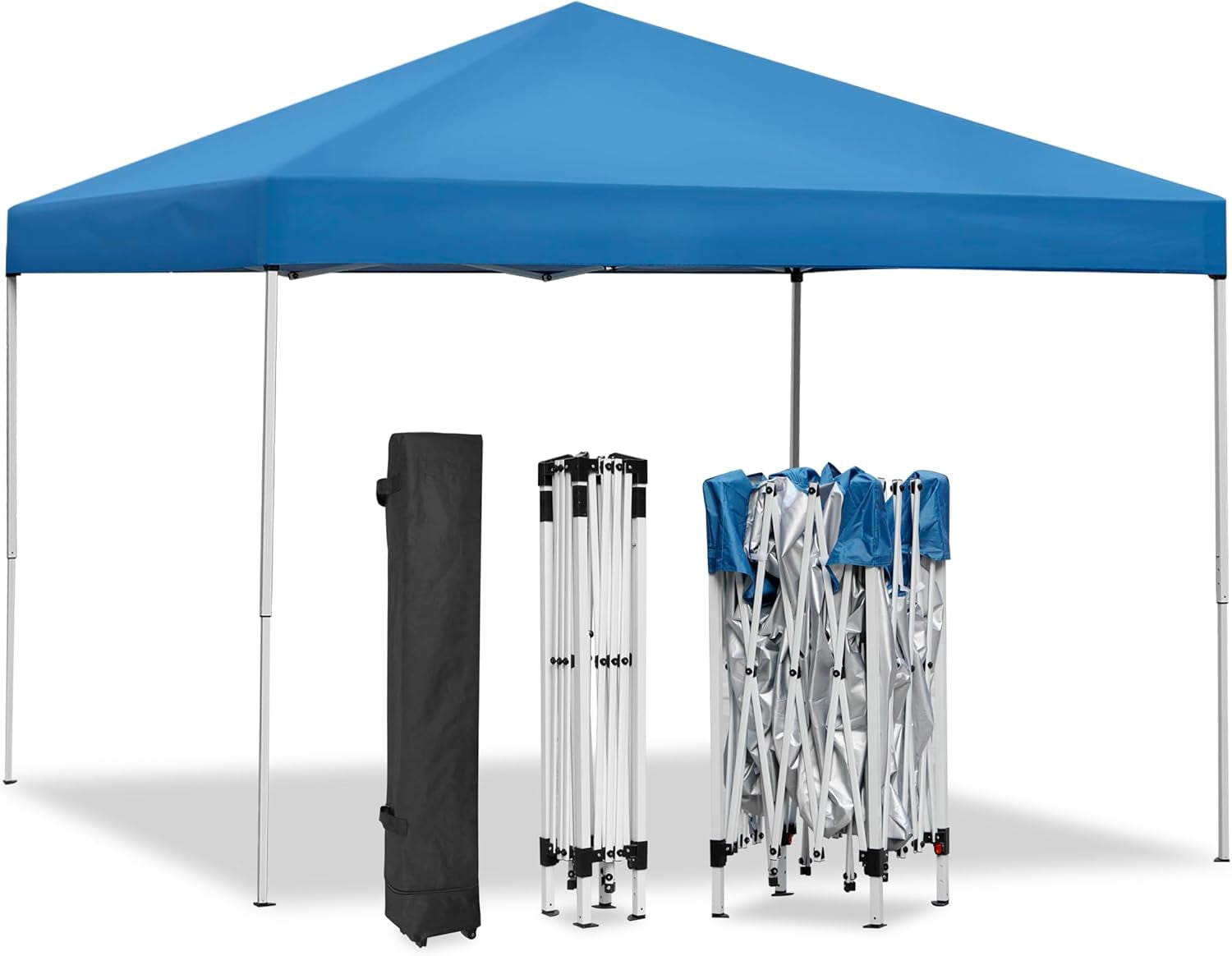 QSJIAYI 10x10 Pop Up Canopy Tent Easy Set-up Outdoor Patio Canopy ...