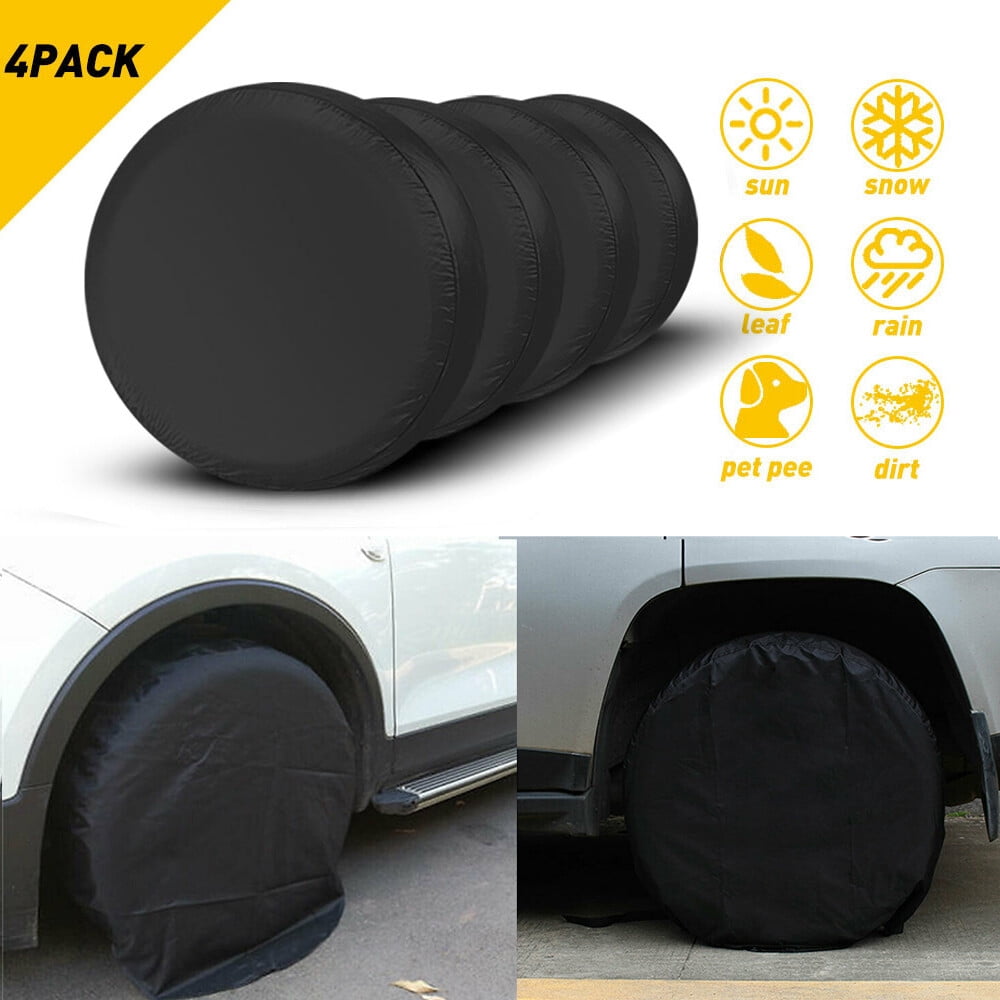 QSJIAYI 4PCS Waterproof Tire Covers Set Of 4 Wheel&Tyre RV Trailer ...