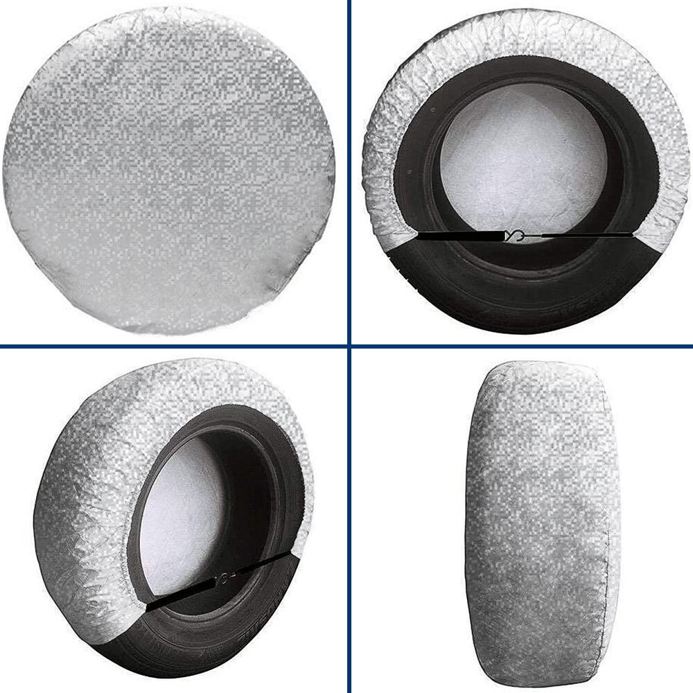 QSJIAYI 4PCS Waterproof Tire Covers Wheel & Tyre RV Trailer Camper Sun ...