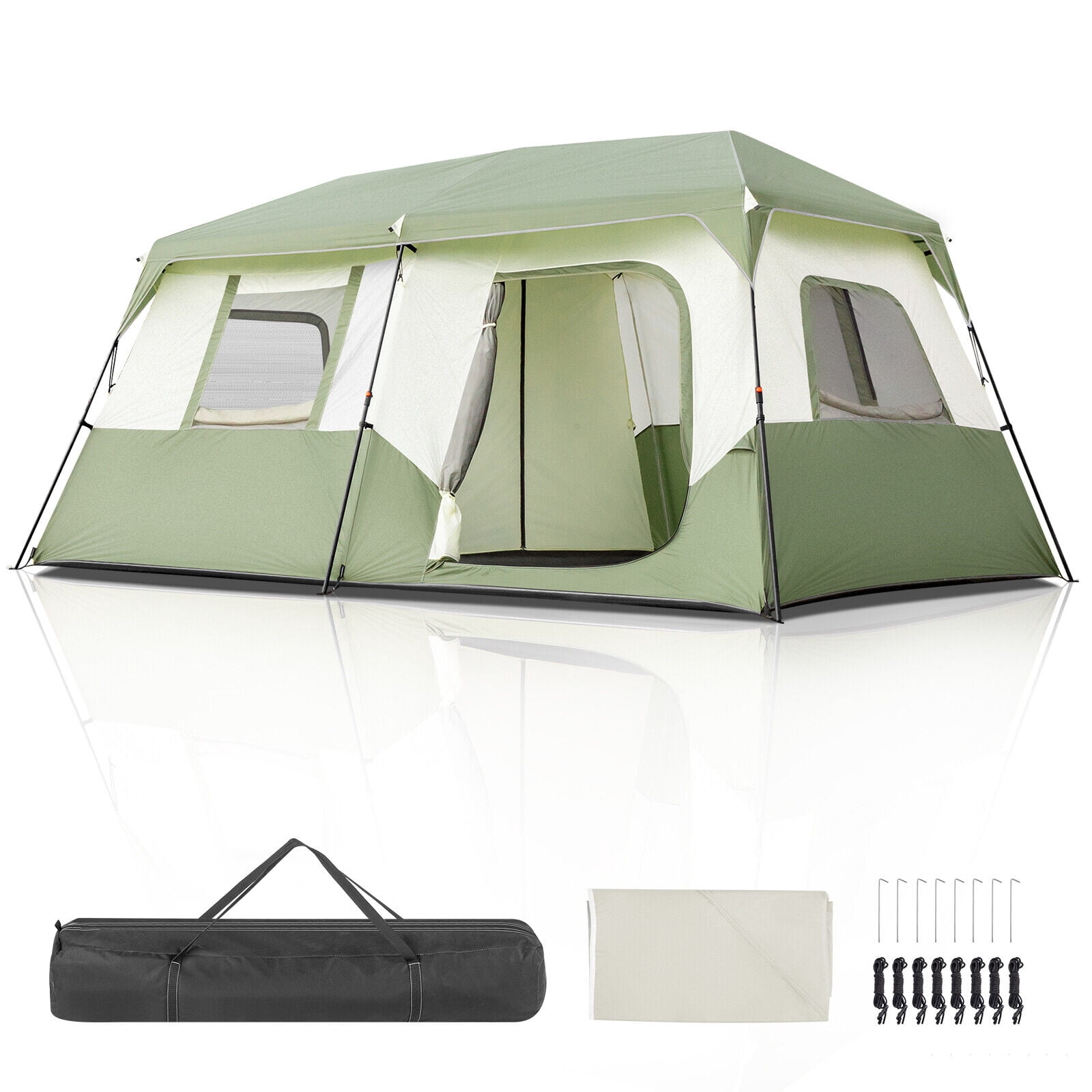 QSJIAYI 8 Person Awning Tent for Camping Instant Family Dome Tent ...