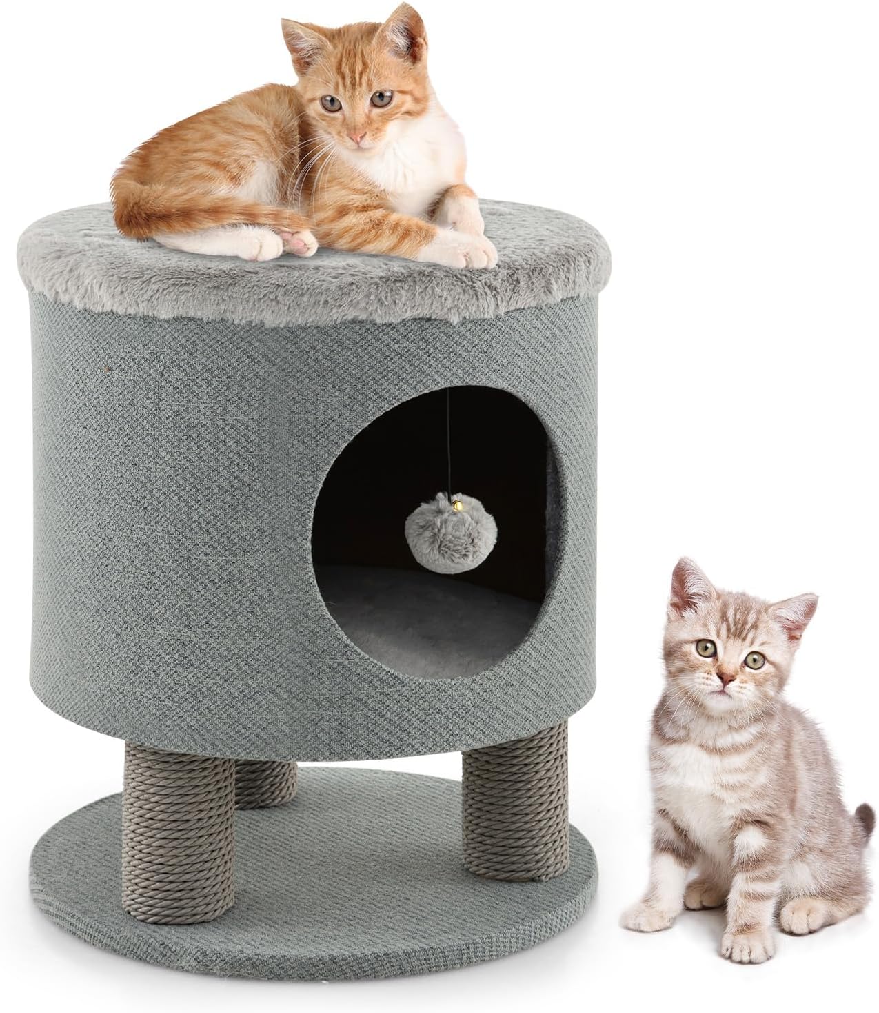QSJIAYI Cat Condo Stool for Indoor Cats, 3-in-1 Modern Pet House ...