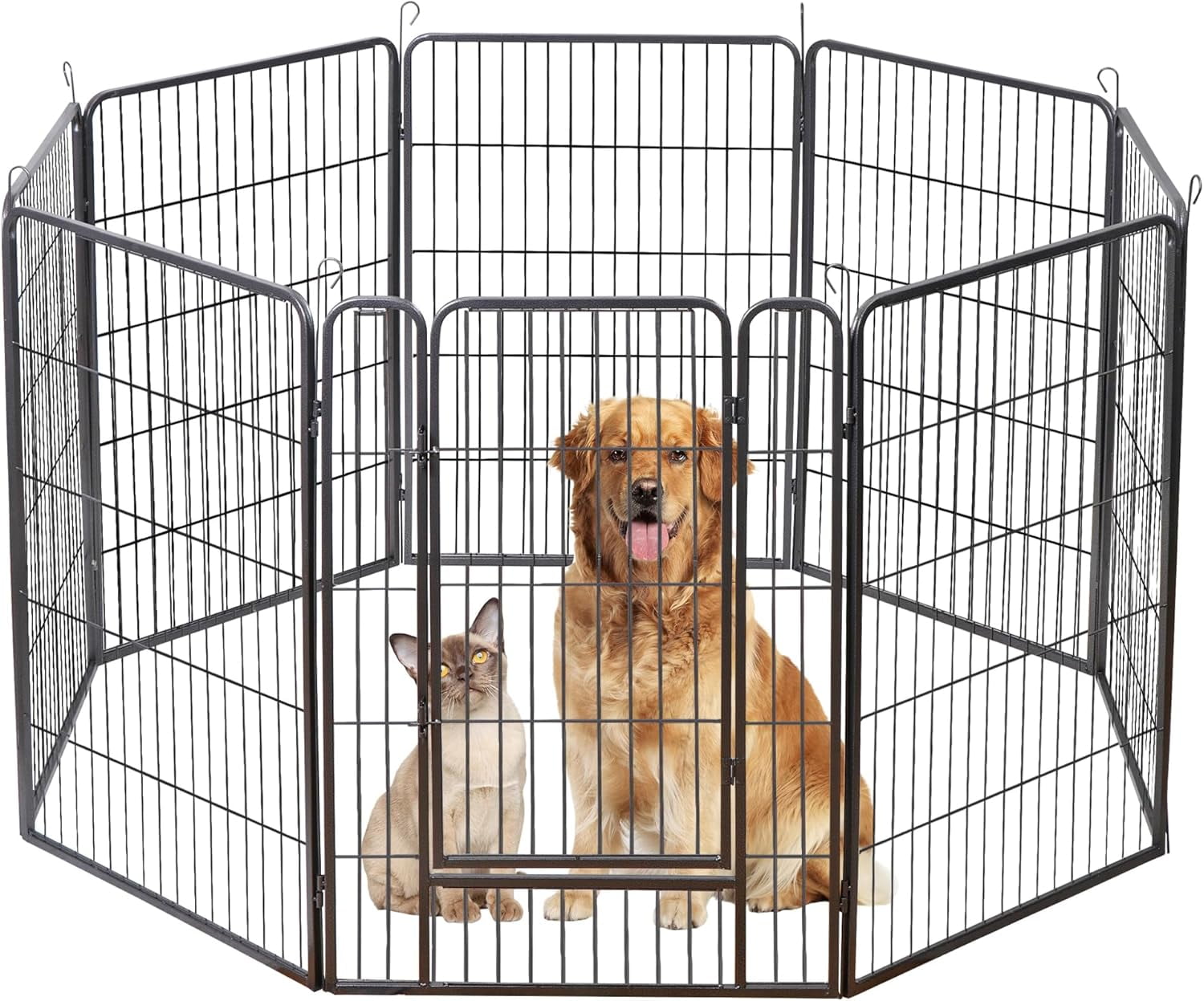 QSJIAYI Dog Playpen 40Inch 8 Panels, Heavy Duty Pet Dog Pen Indoor ...