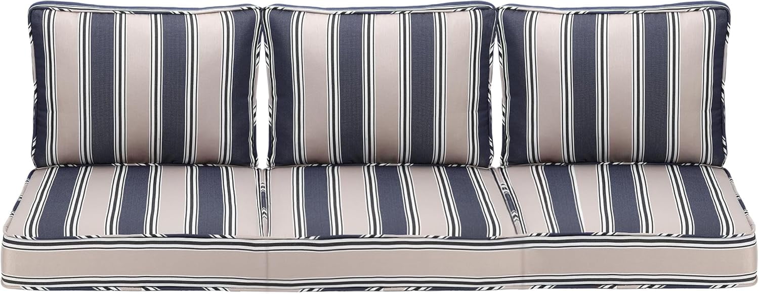 QSJIAYI Outdoor Deep Seating Cushion Set, 24" x 24", Waterproof & Fade ...