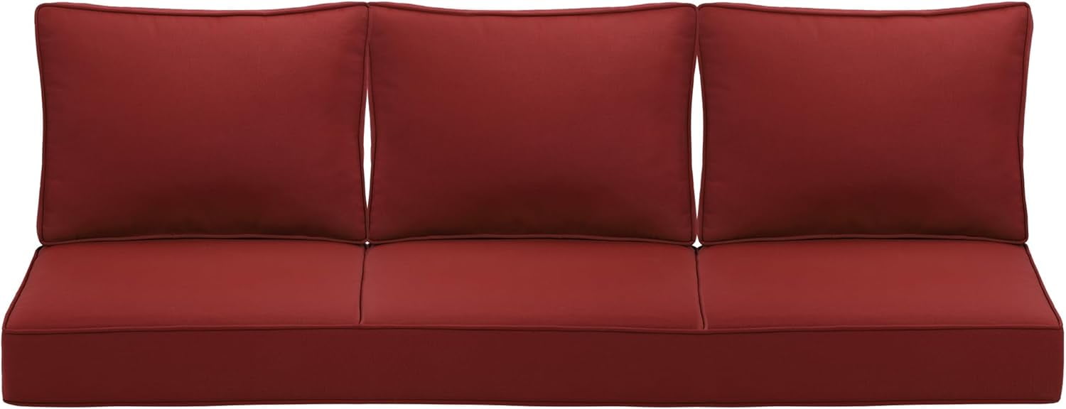 QSJIAYI Outdoor Deep Seating Cushion Set, 24" x 24", Waterproof & Fade ...