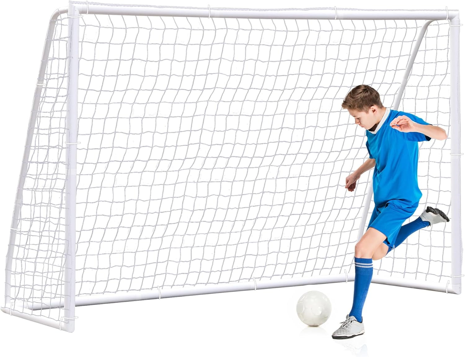QSJIAYI Portable Soccer Goal for Backyard,12x6 / 10x6.5 / 8x5 ft Kids ...