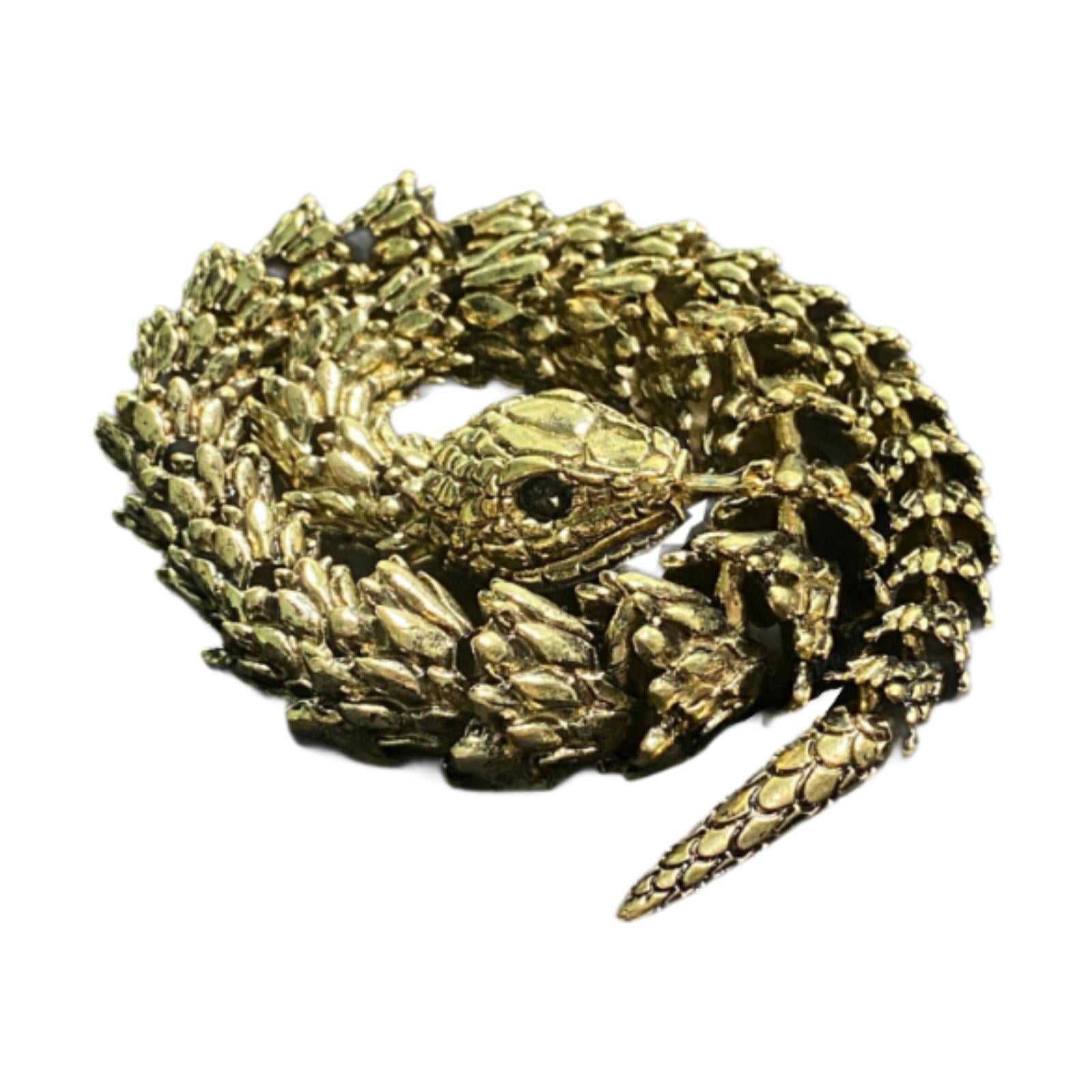 QSTDGVPW 2025 Chinese New Year Articulated Snake Statue 8.6inch Long ...