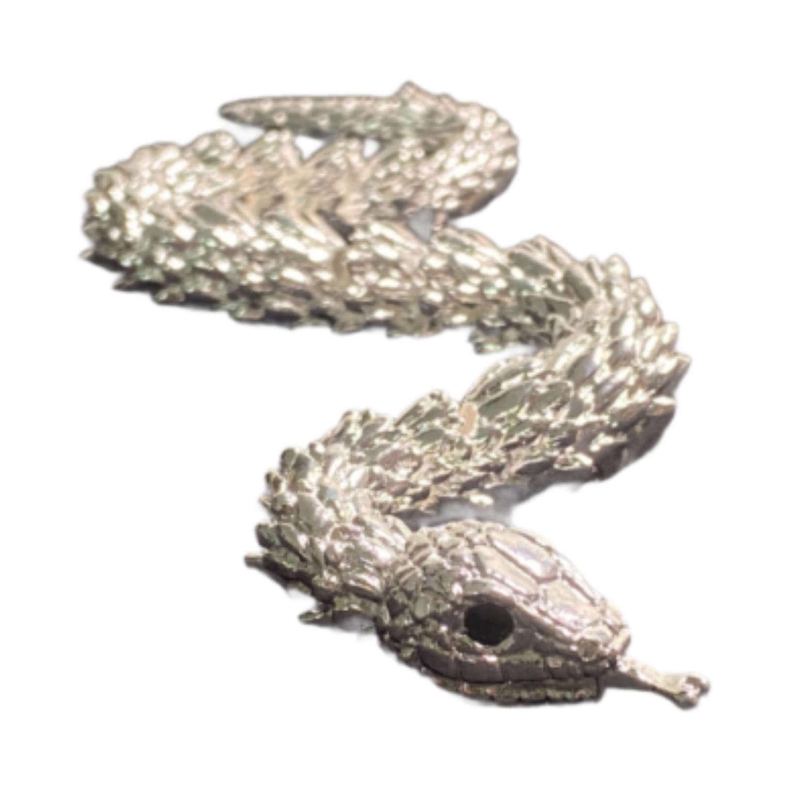 QSTDGVPW 2025 Chinese New Year Articulated Snake Statue 8.6inch Long ...