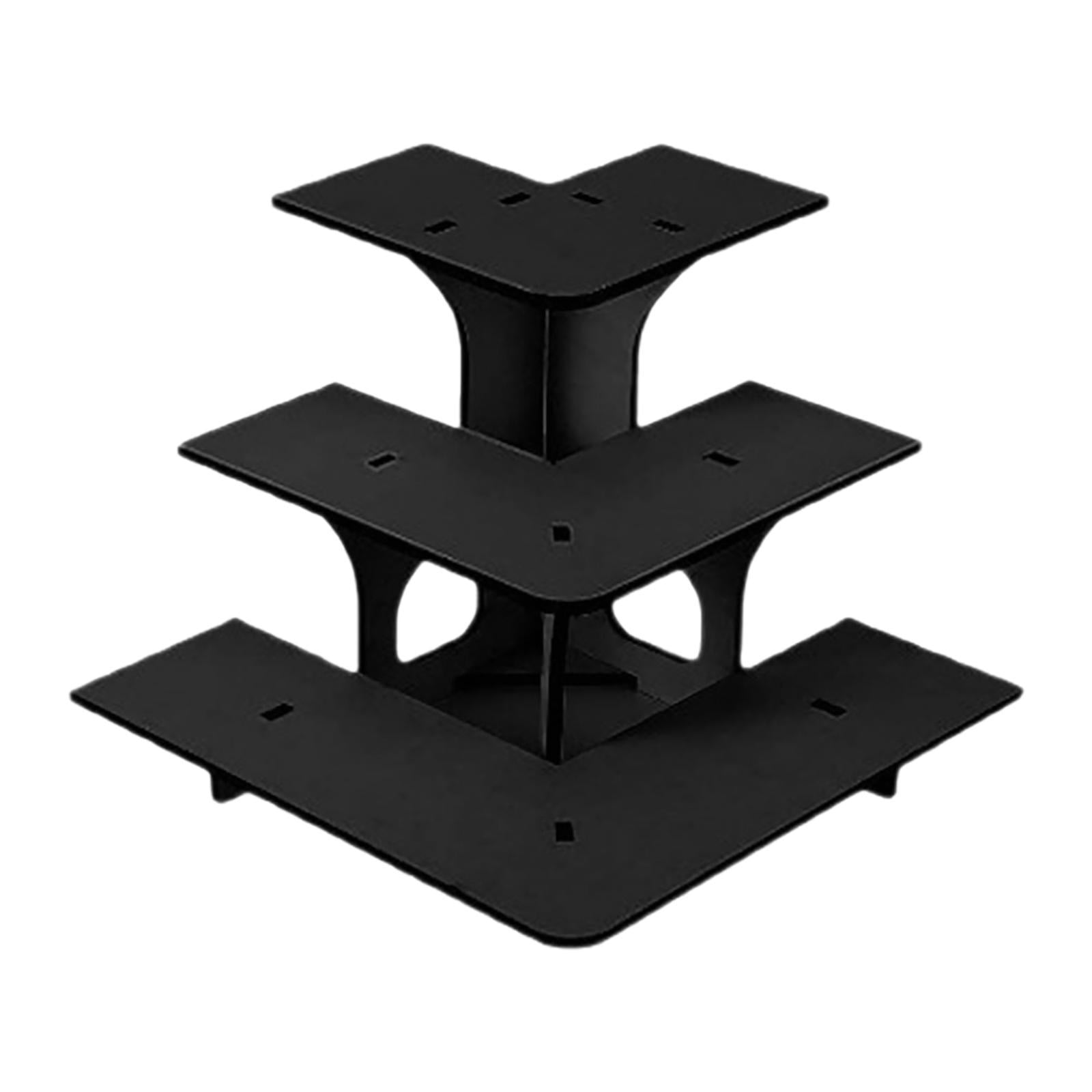 QSTDGVPW 3 Tier Corner Tiered Display Stand 3 Step Corner Display Rack ...