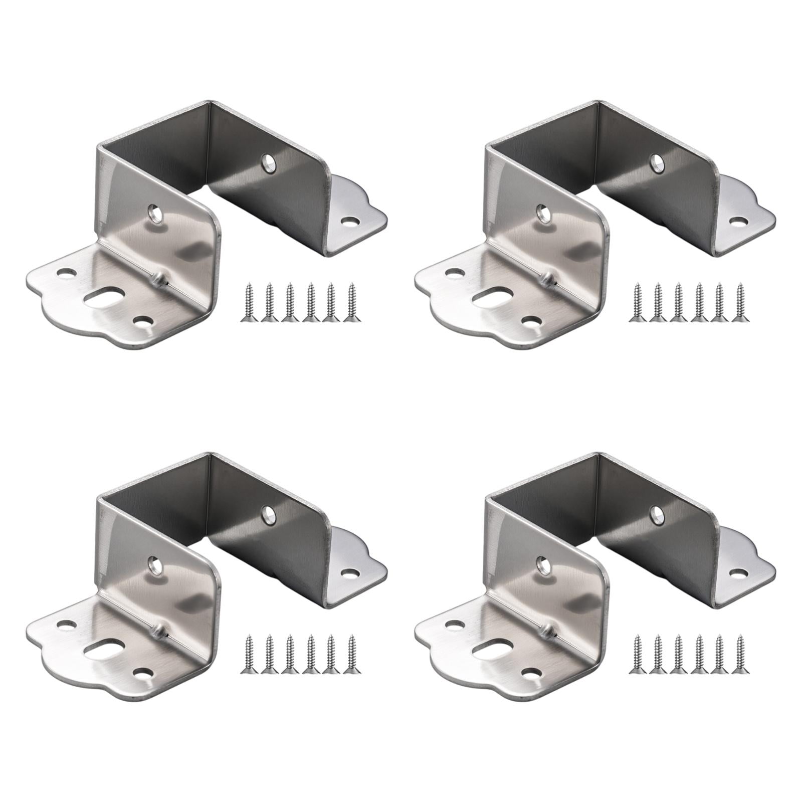 QSTDGVPW 4 Pieces Bed Hinge Rail Brackets Stainless Steel Rustproof ...