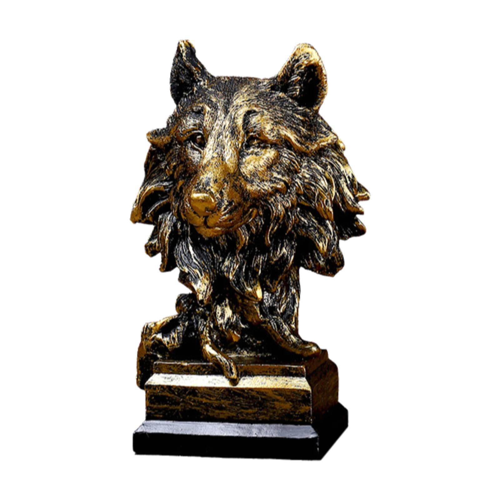 QSTDGVPW Animal Sculpture Resin Figurine Collection Anniversary Gift ...