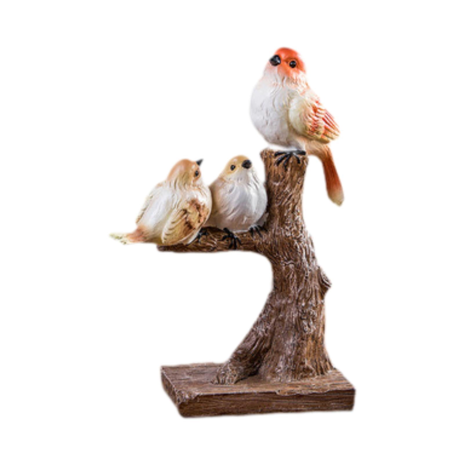 QSTDGVPW Bird Statuette Decoration Resin Magpie Model Modern Cute Robin ...