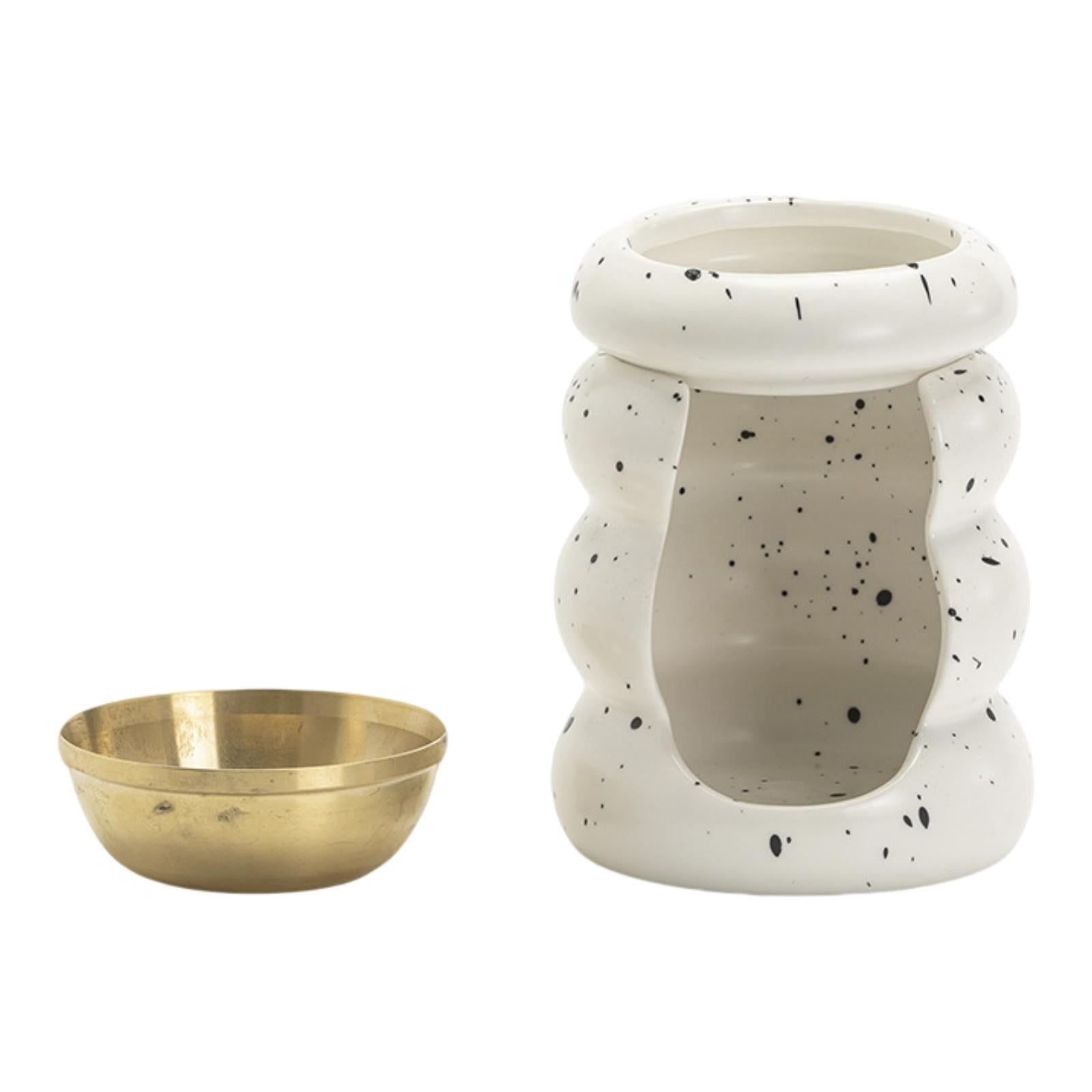 QSTDGVPW Ceramic Essential Oil Burner Aroma Burner for Table ...