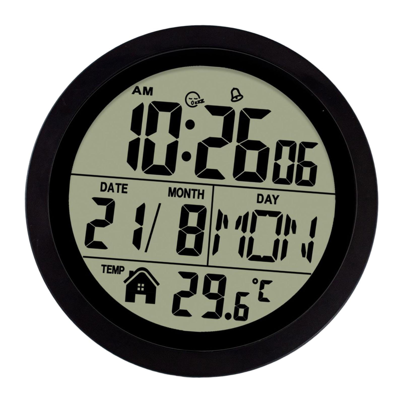 QSTDGVPW Digital Alarm Clock 12 Hour/24 Hour Wall Clock for Hotels ...