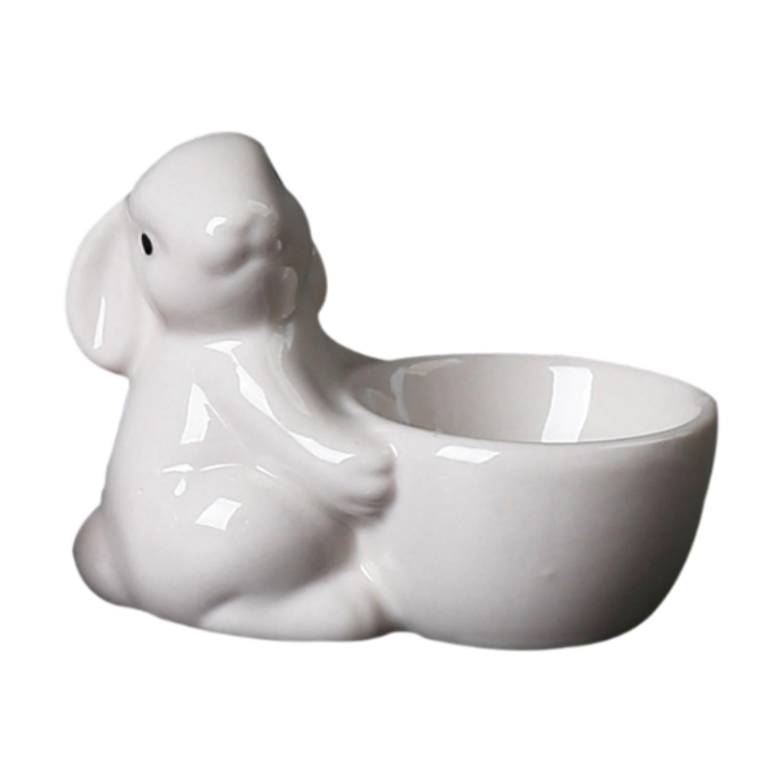 QSTDGVPW Egg Cup Egg Tray Dinnerware Table Centerpiece Tabletop Display Egg Holder Easter Bunny ...