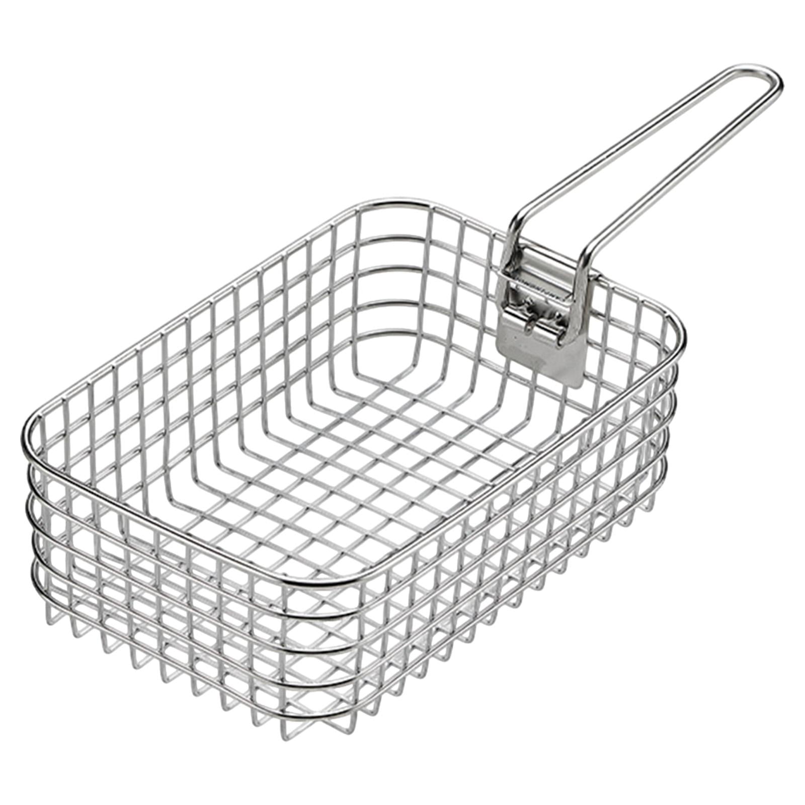 QSTDGVPW Fry Basket Serving Food Strainer French Fries, Chips, Chicken ...