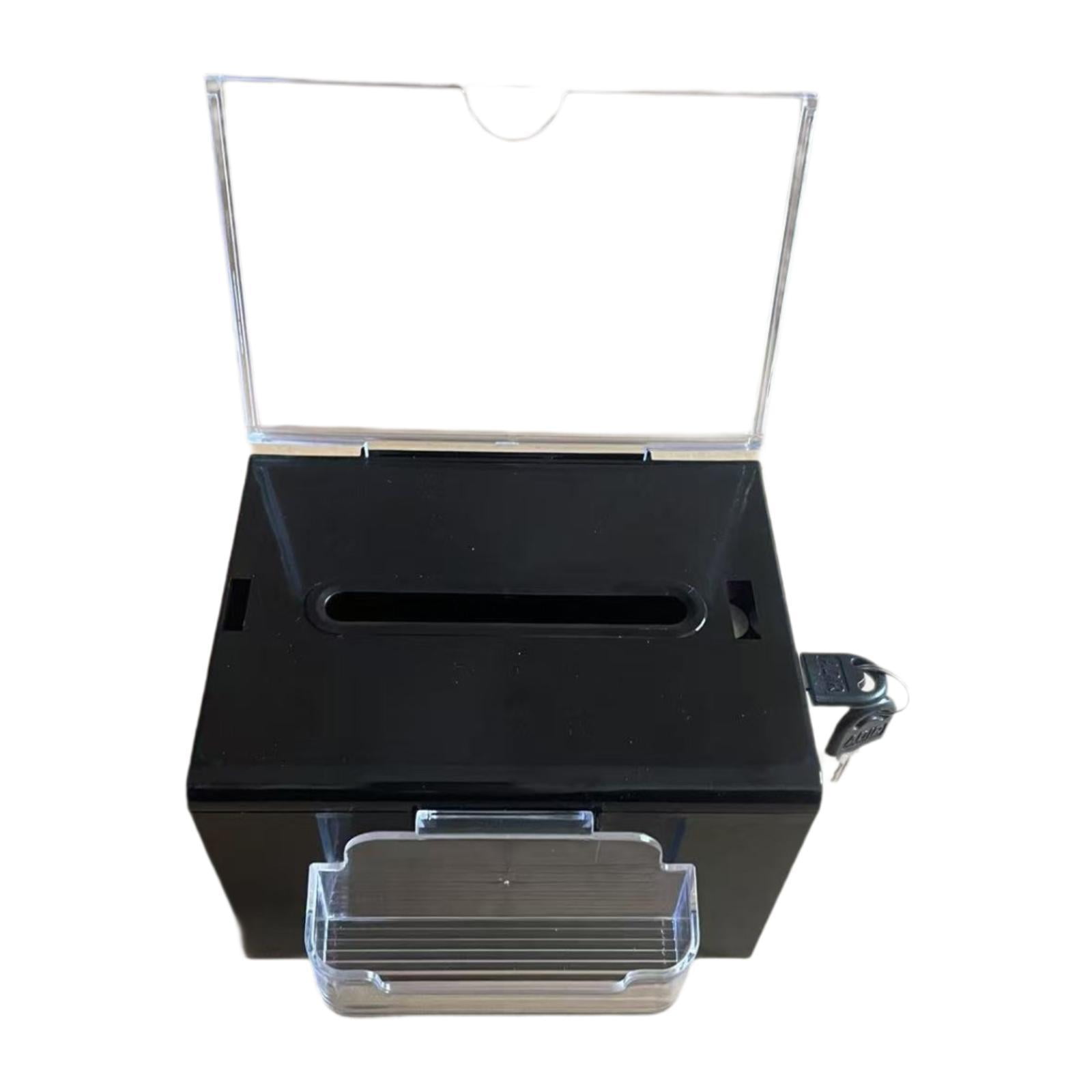 QSTDGVPW Lockable Multipurpose Donation Case for Tabletop Shop Charity ...