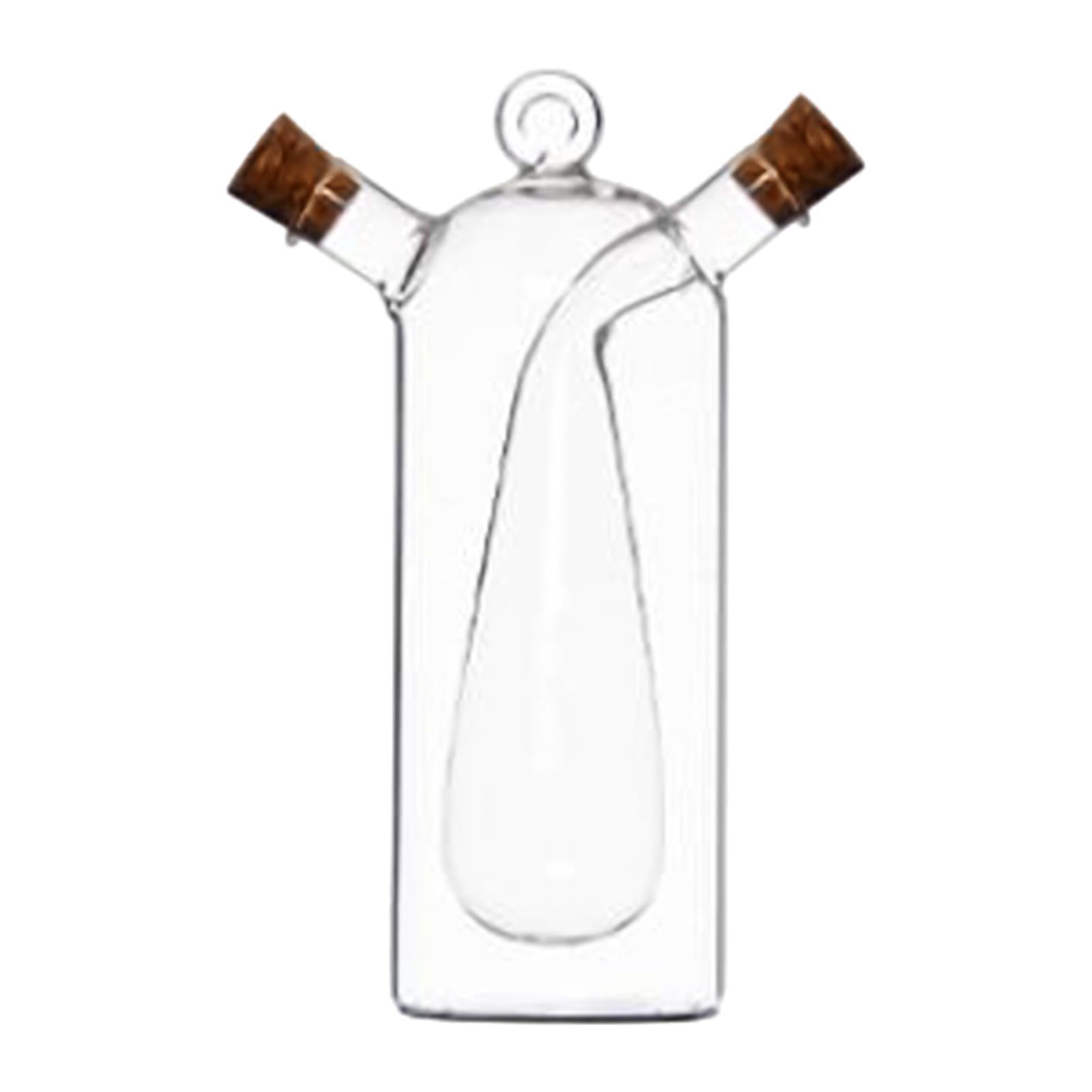 QSTDGVPW Oil and Vinegar Glass Bottle,Cruet Bottle Double Pourer Spout ...