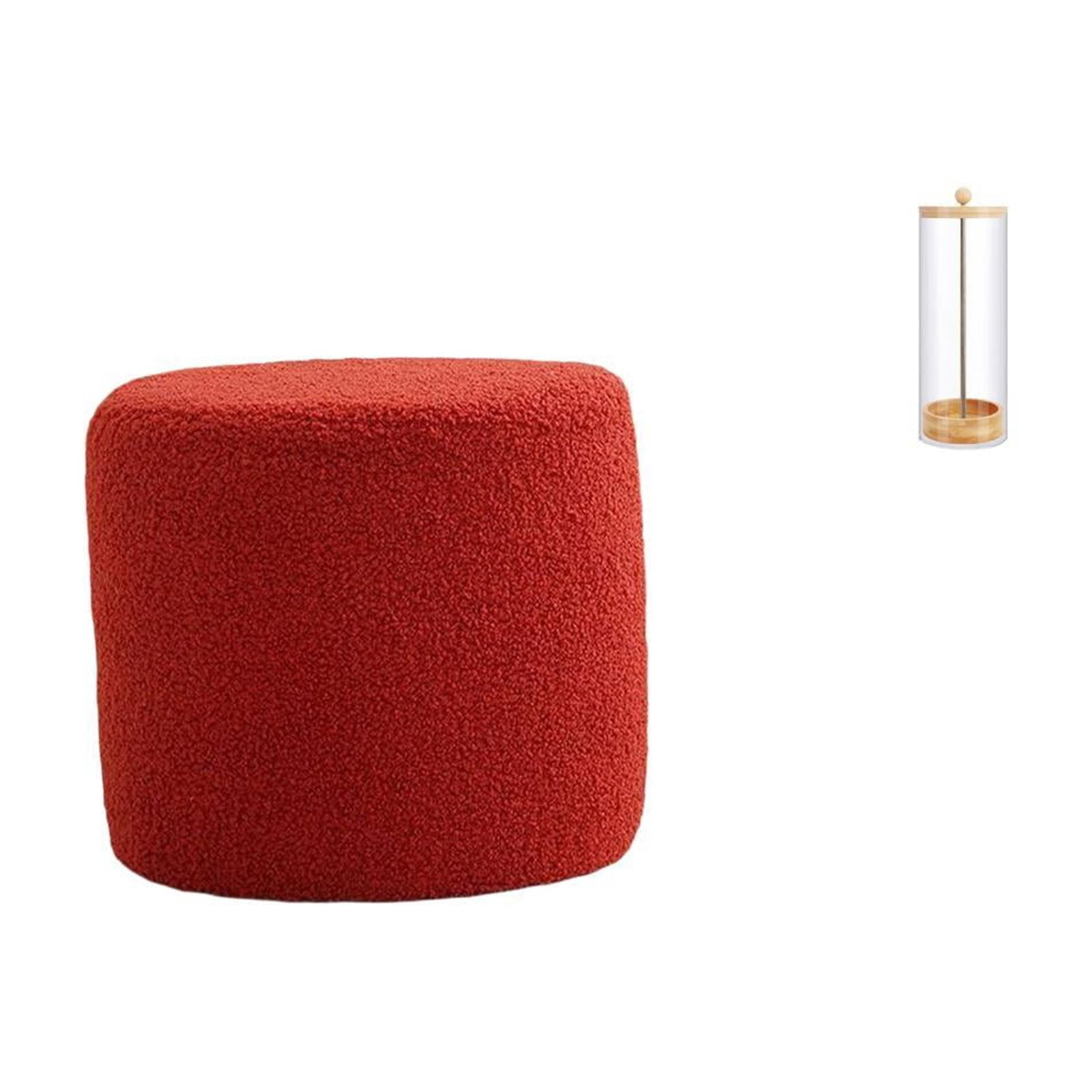 QSTDGVPW Round Ottoman Foot Rest Stool Bench Seat Chair Cylinder Sofa ...