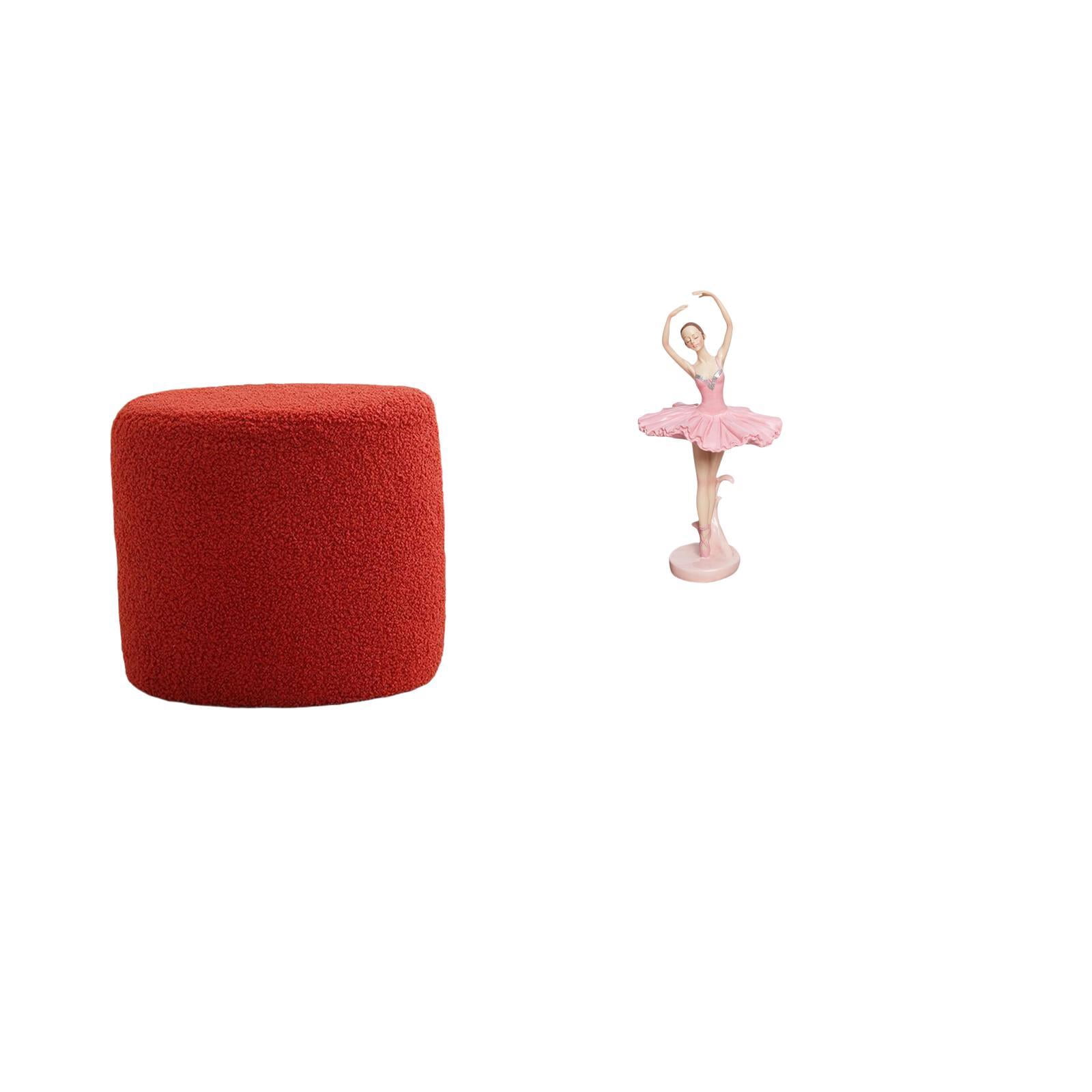 QSTDGVPW Round Ottoman Foot Rest Stool Bench Seat Chair Small Cylinder ...