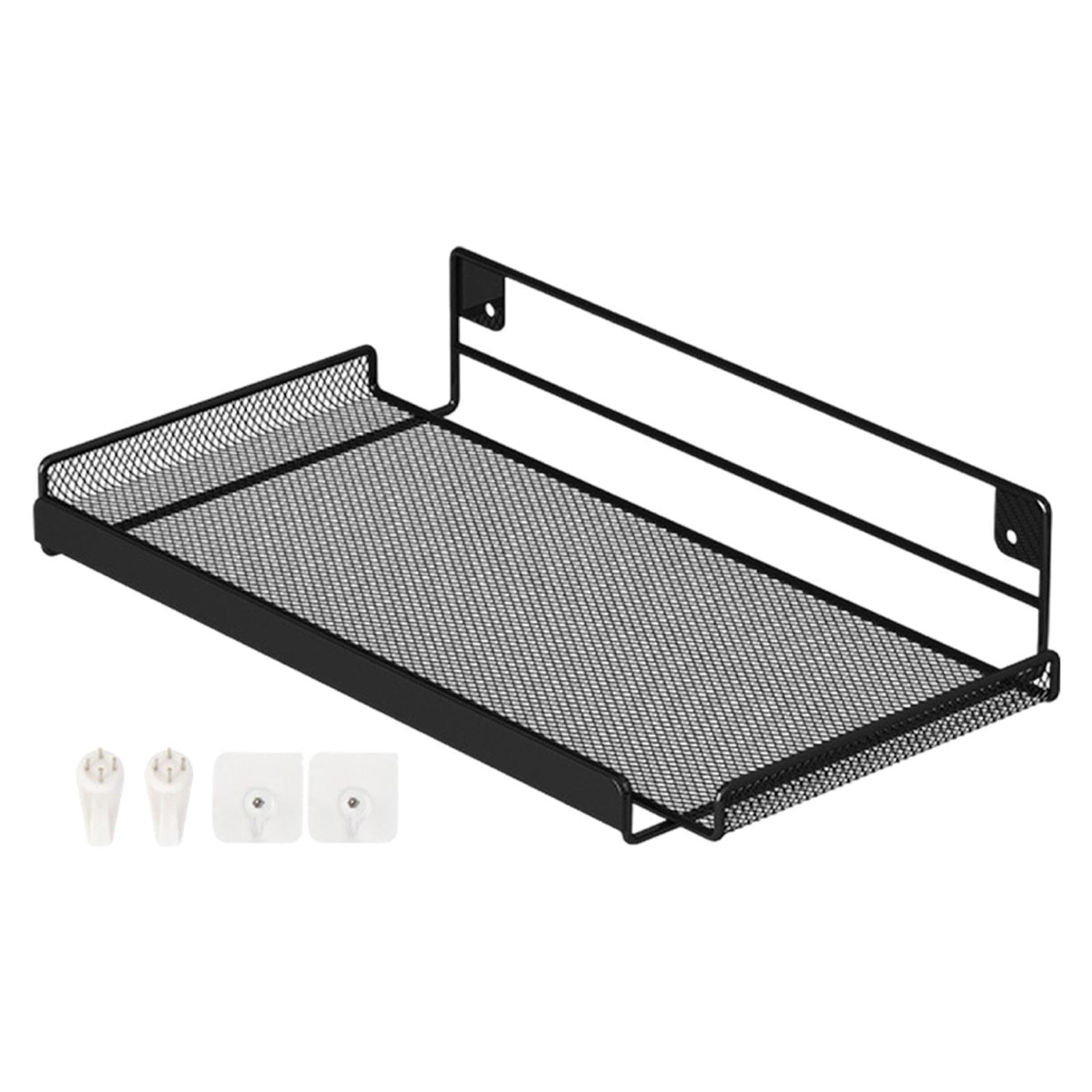 QSTDGVPW Router Wall Mount Shelf with Hooks Bracket Storage Shlef Wall ...