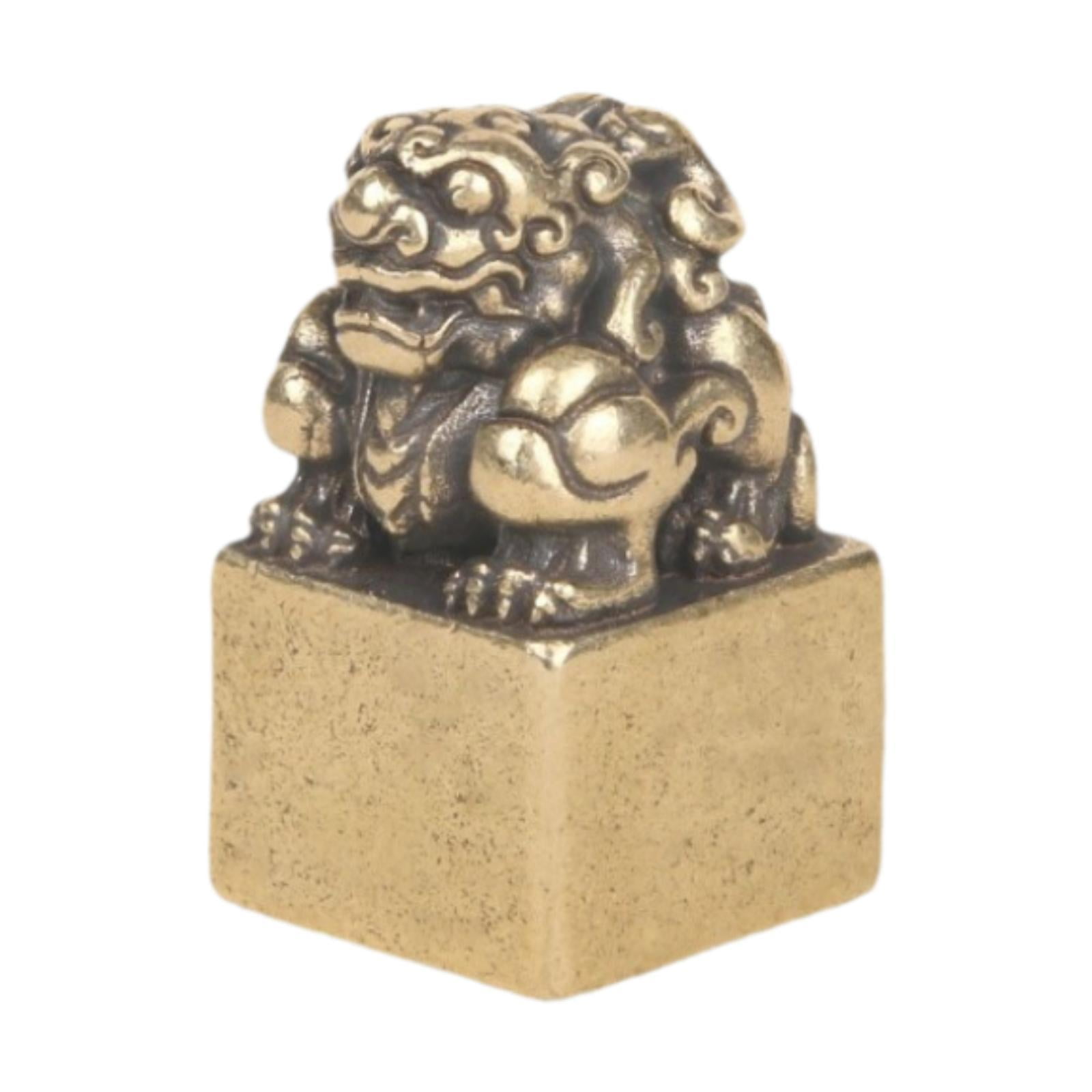 QSTDGVPW Statue Seal Stamp Art Crafts Animal Sculpture for Bookshelf ...